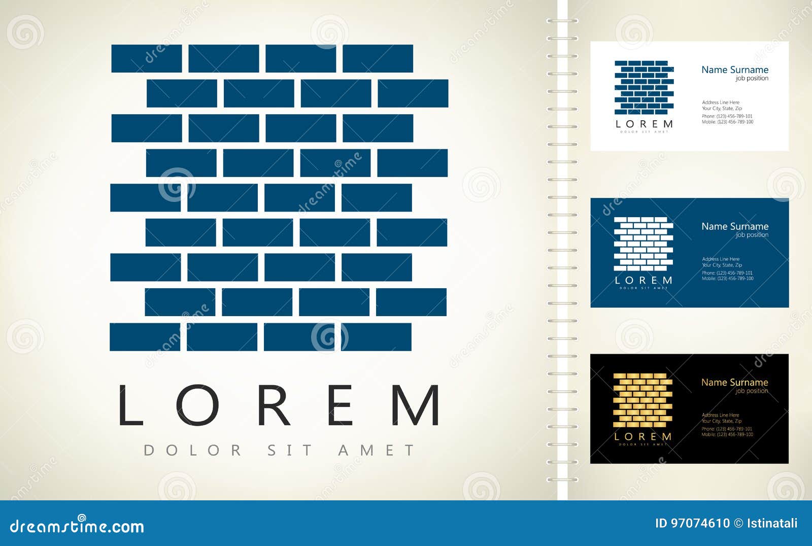 Logo de vecteur de briques illustration de vecteur. Illustration du ...