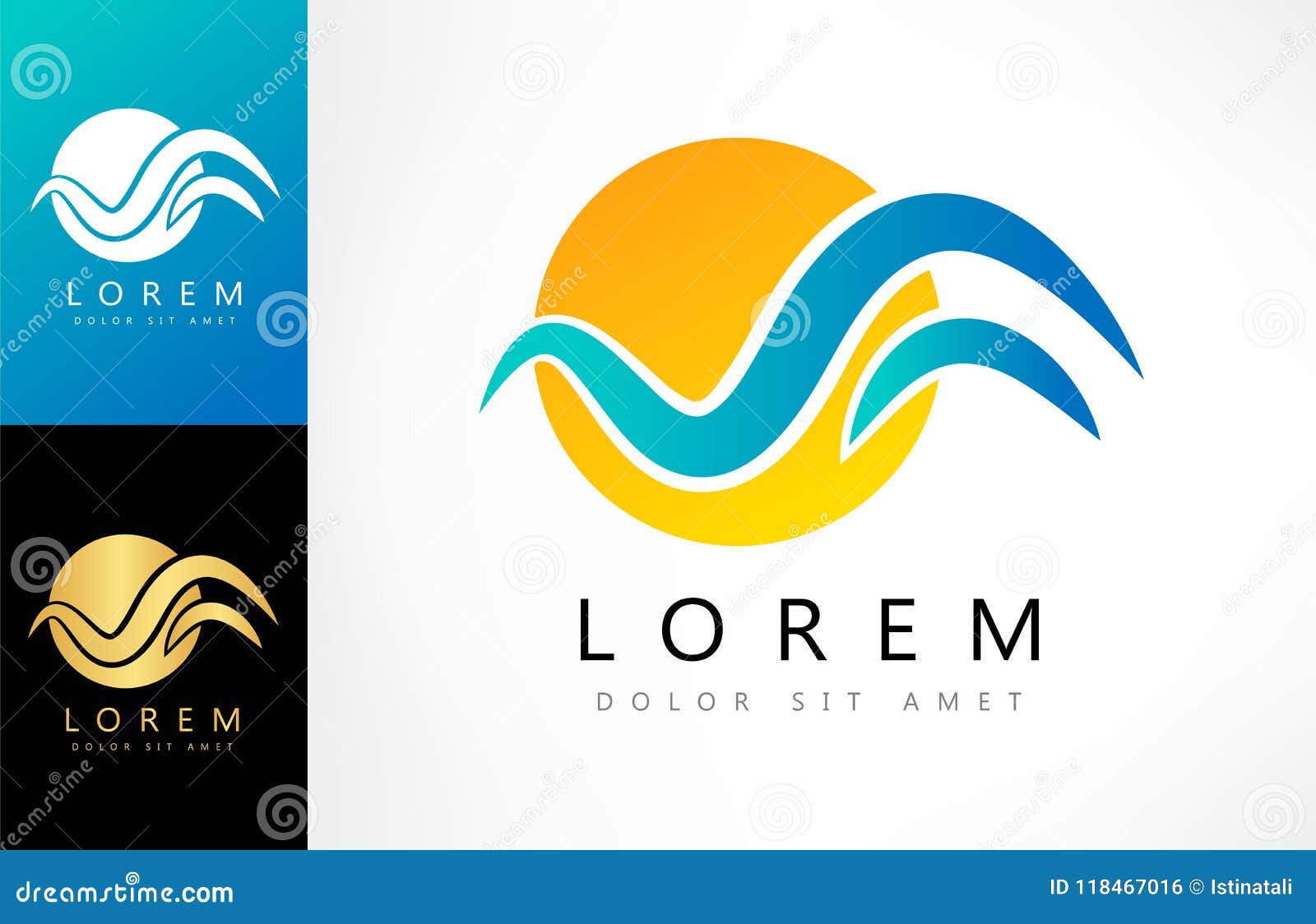 Logo de vecteur de vague illustration de vecteur. Illustration du ...