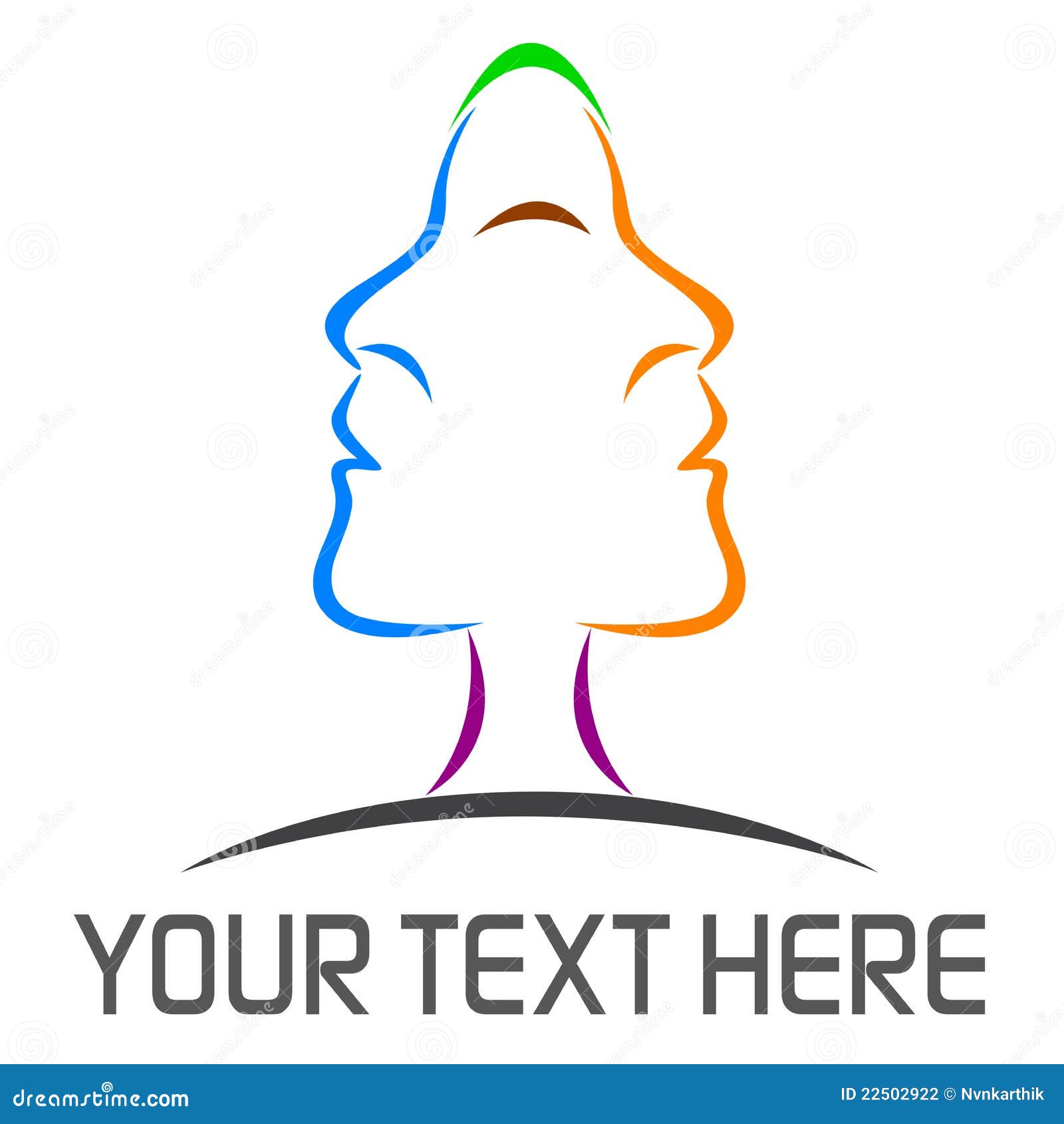 Logo de visage illustration de vecteur. Illustration du visages - 22502922