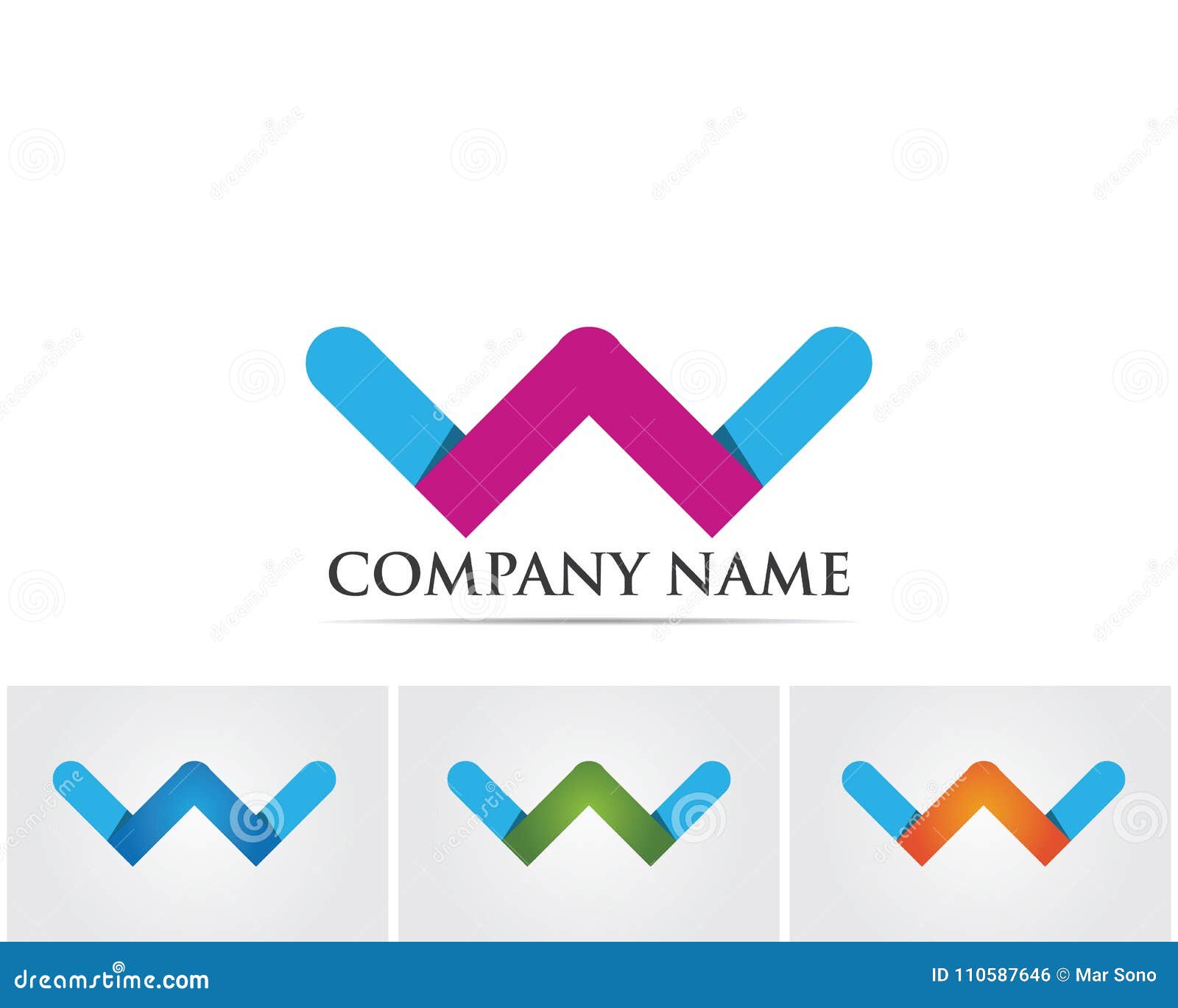 Logo De W Et Calibre De Symboles Illustration de Vecteur - Illustration ...