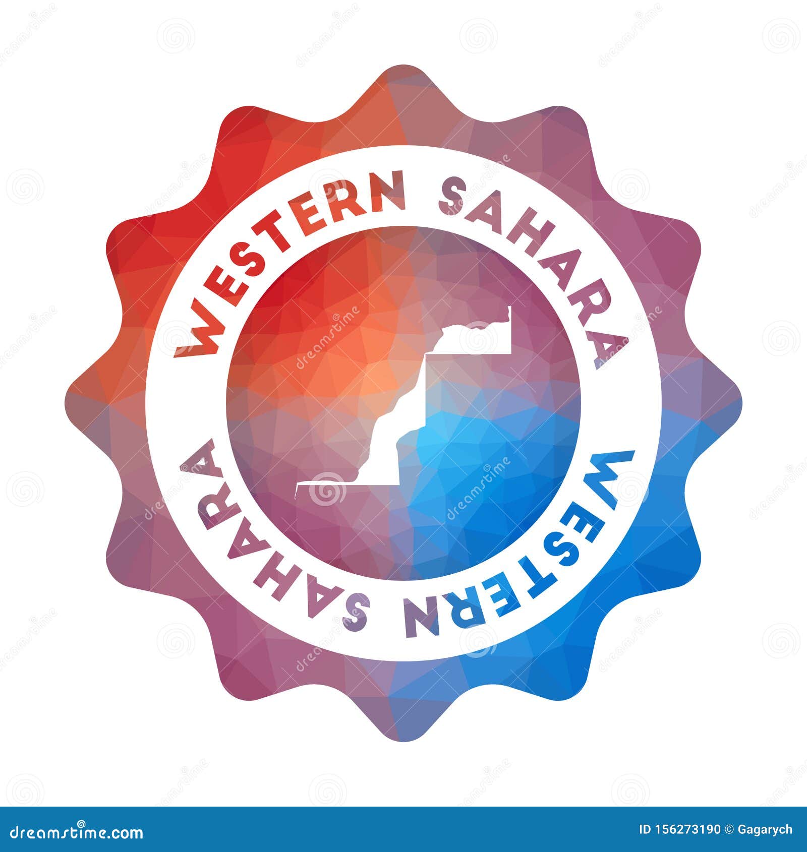 Logo De Western Sahara Low Poly Ilustración del Vector - Ilustración de ...