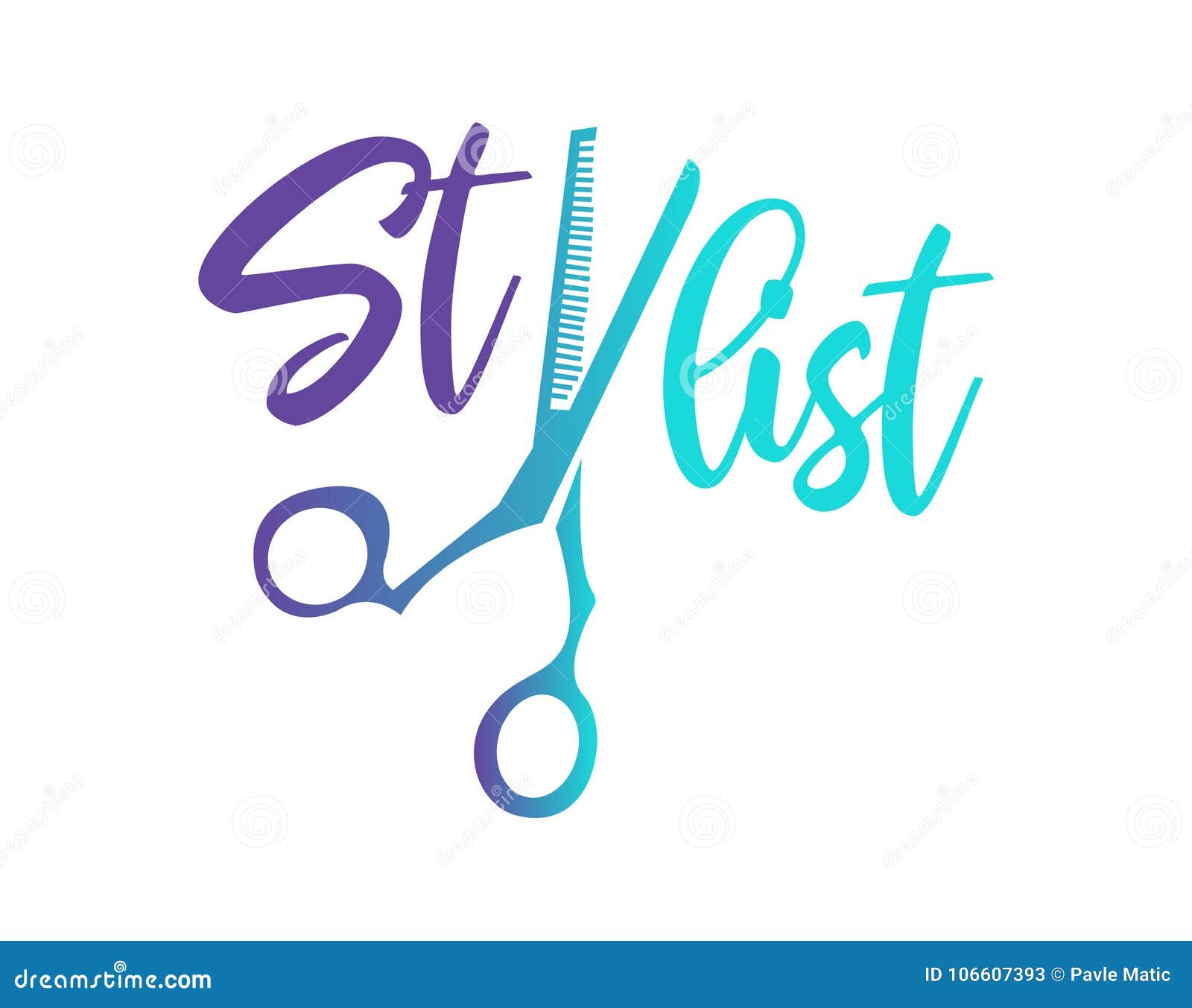 Logo De Wordmark De Styliste Illustration de Vecteur - Illustration du ...