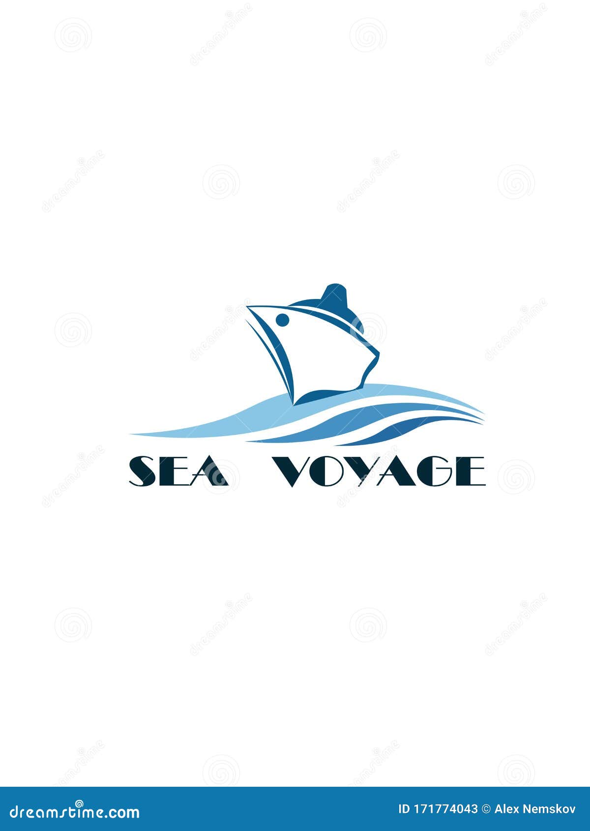 Logo De Yate Sobre Fondo Blanco Stock de ilustración - Ilustración de ...