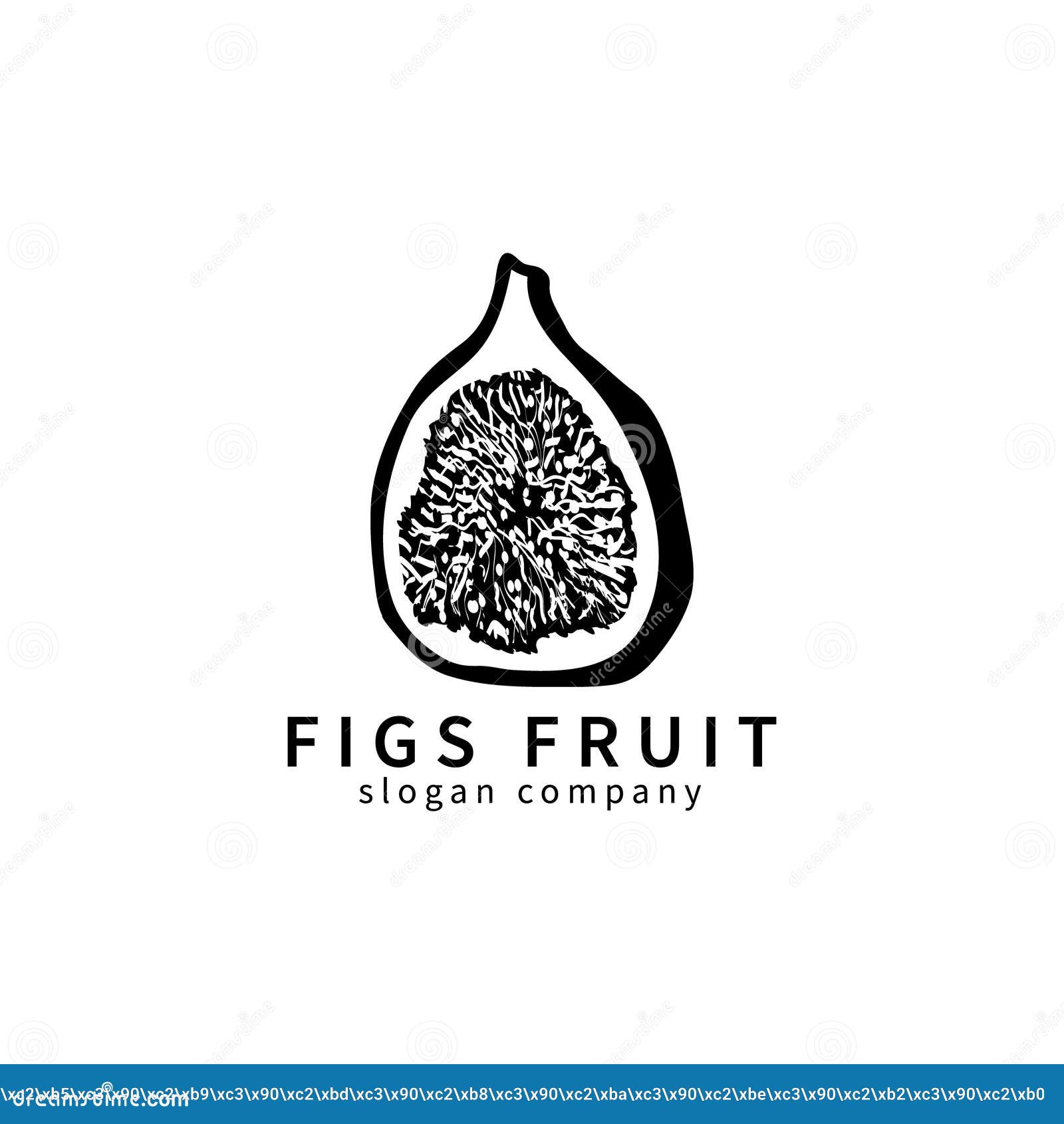 Logo with Decoral Figs. Abstract Floral Emblem, Design Concept ...