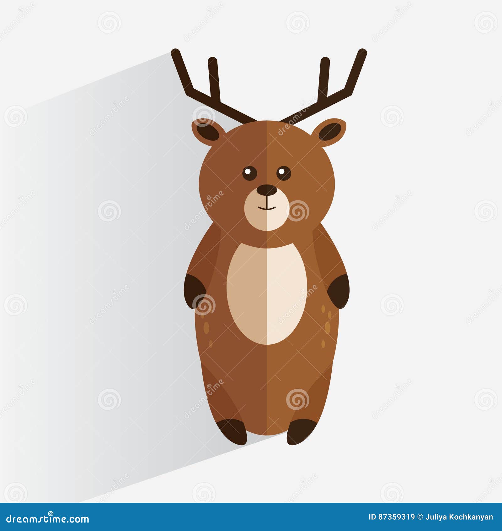 Logo deer flat design stock vector. Illustration of icon - 87359319