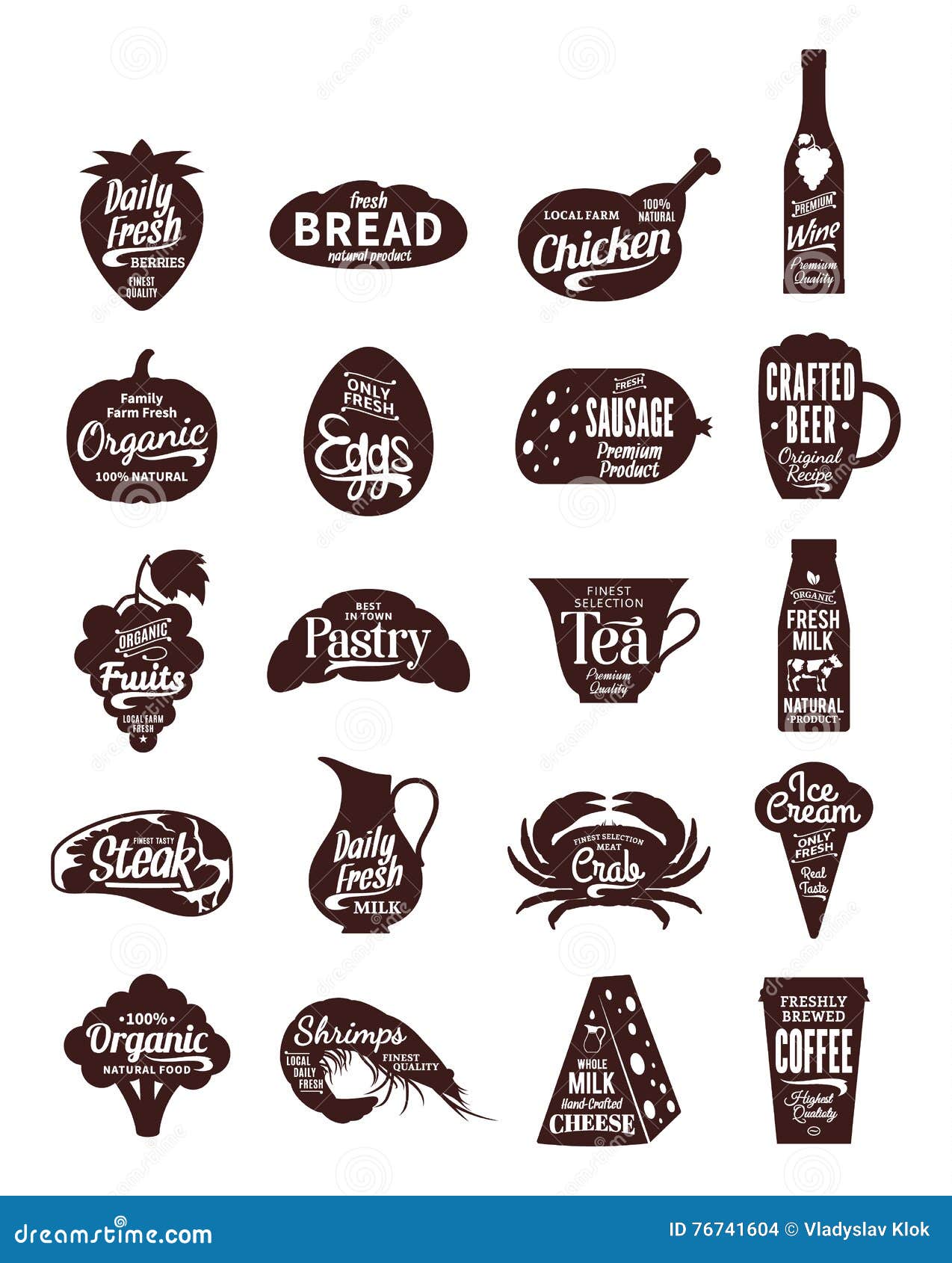 Logo Degli Alimenti E Della Bevanda Di Vettore Illustrazione Vettoriale ...