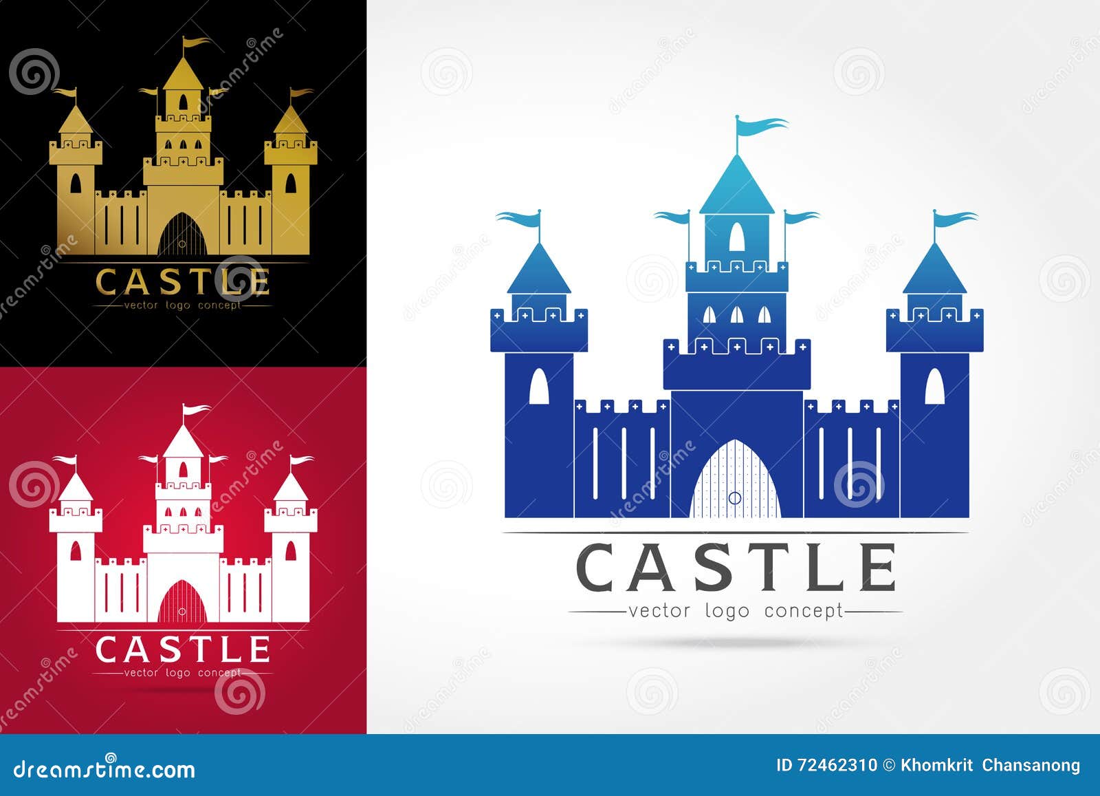 Logo del castello illustrazione vettoriale. Illustrazione di emblema ...