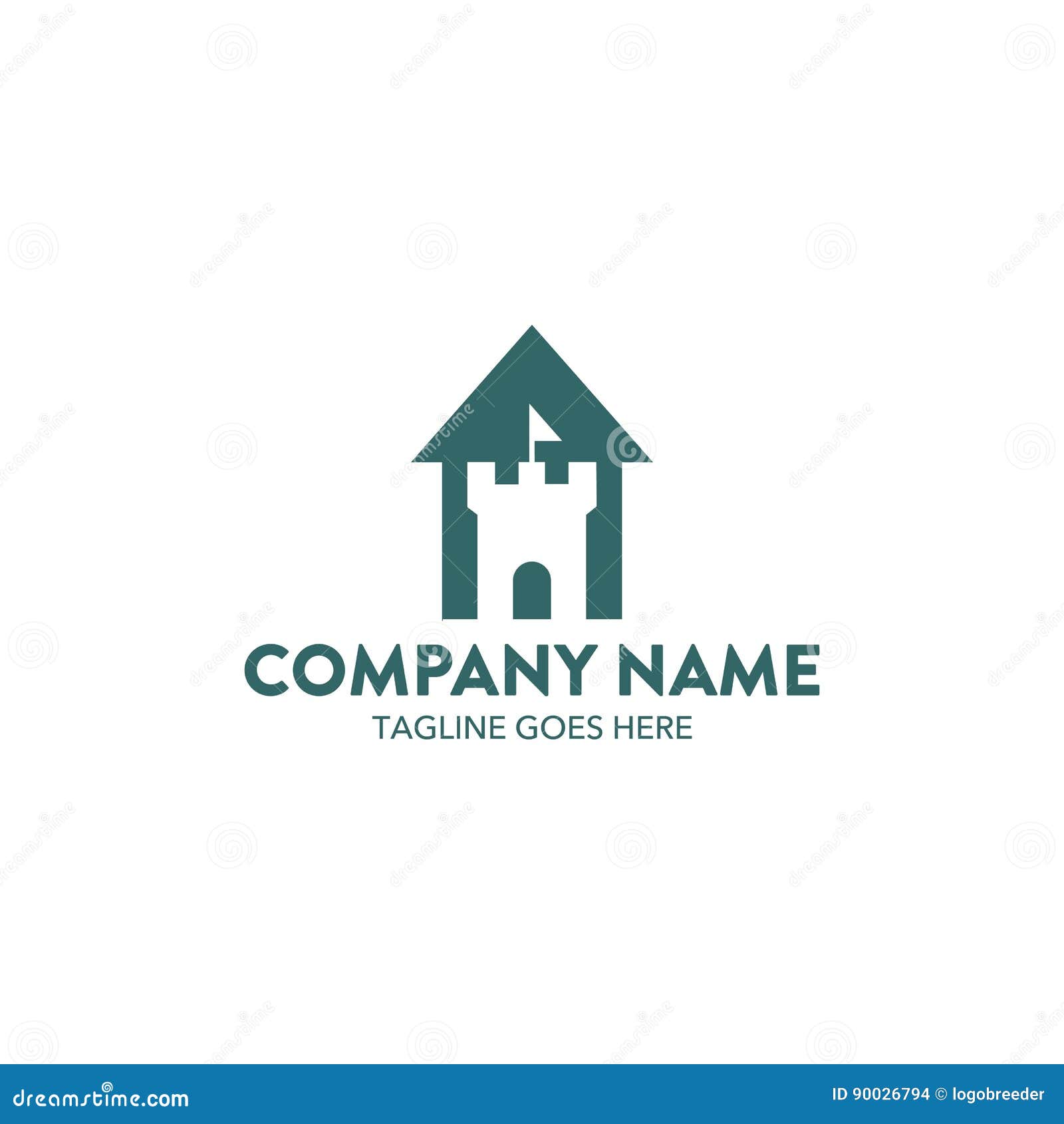 Logo del castello illustrazione vettoriale. Illustrazione di cavaliere ...