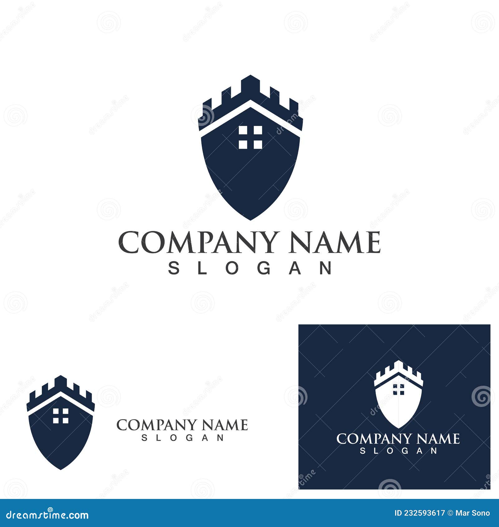 Logo Del Castello E Vettore Del Simbolo Illustrazione Vettoriale ...