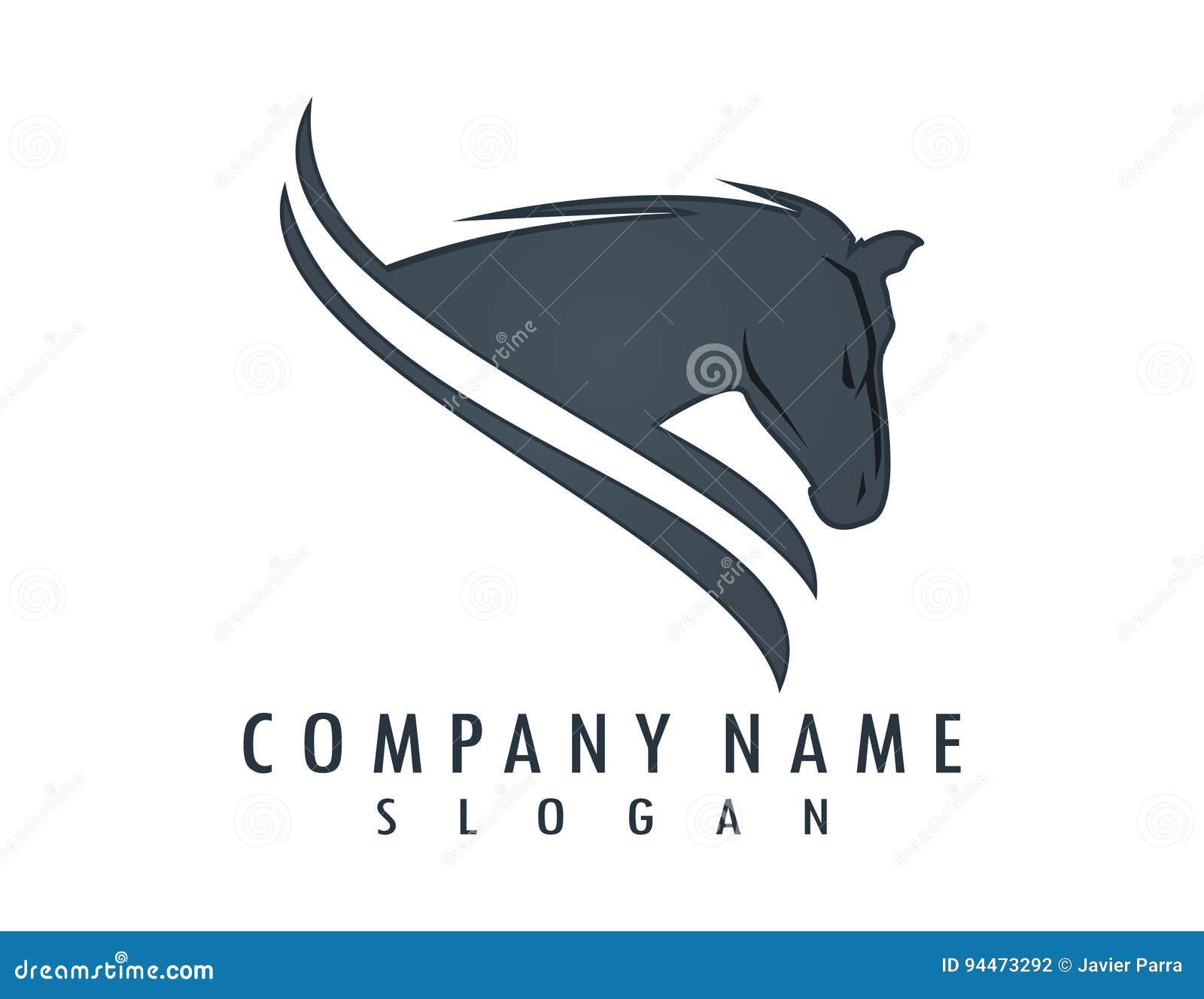 Logo 6 del cavallo illustrazione vettoriale. Illustrazione di testa ...