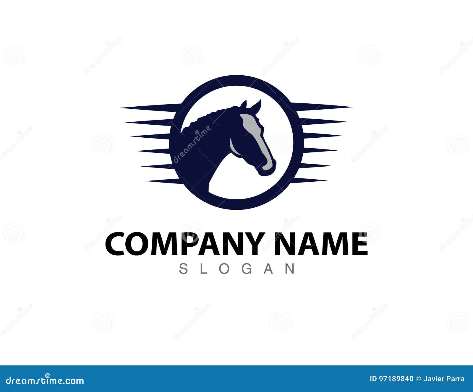 Logo 2 del cavallo illustrazione vettoriale. Illustrazione di pony ...