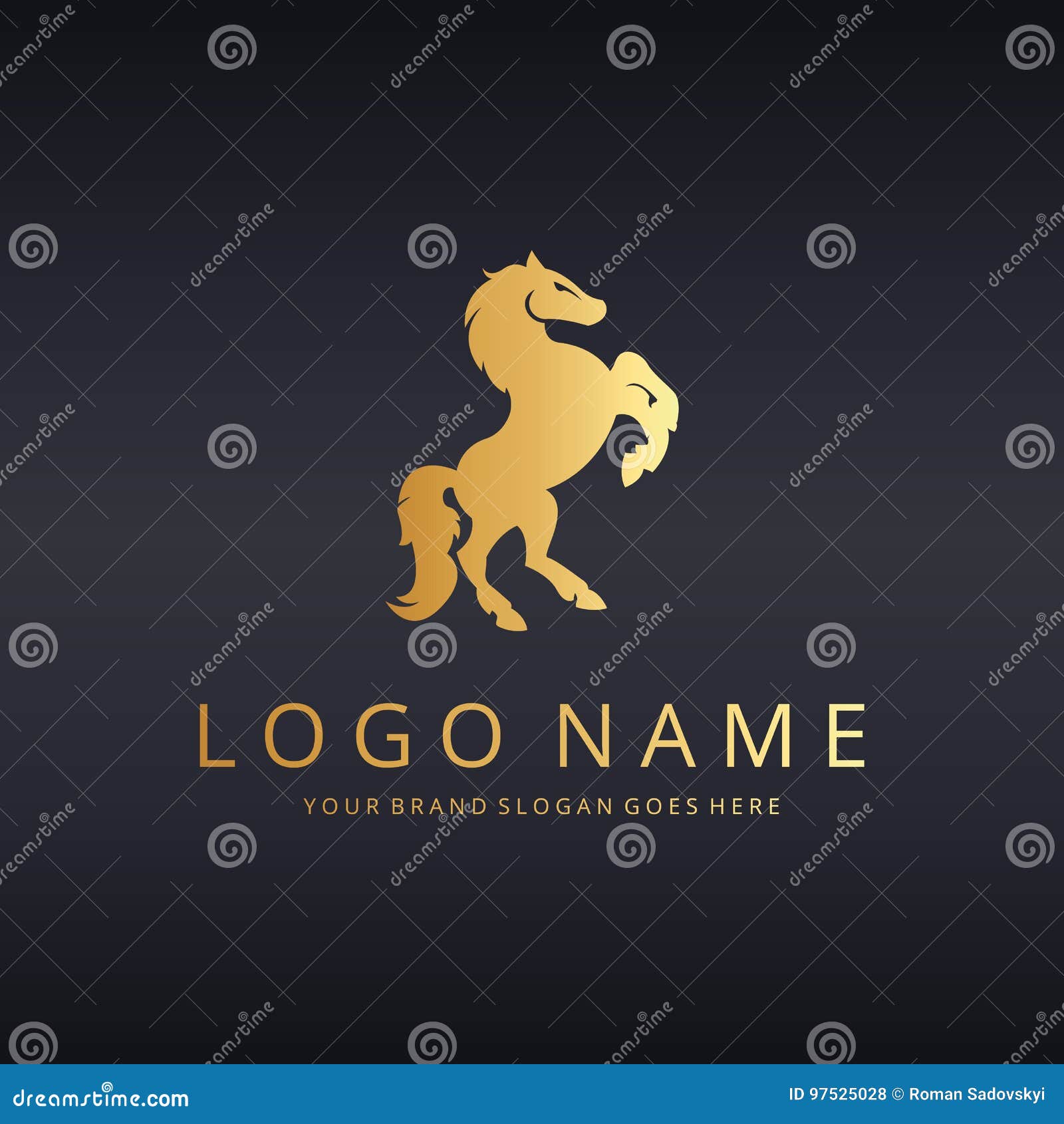 Logo del cavallo illustrazione vettoriale. Illustrazione di scuro ...