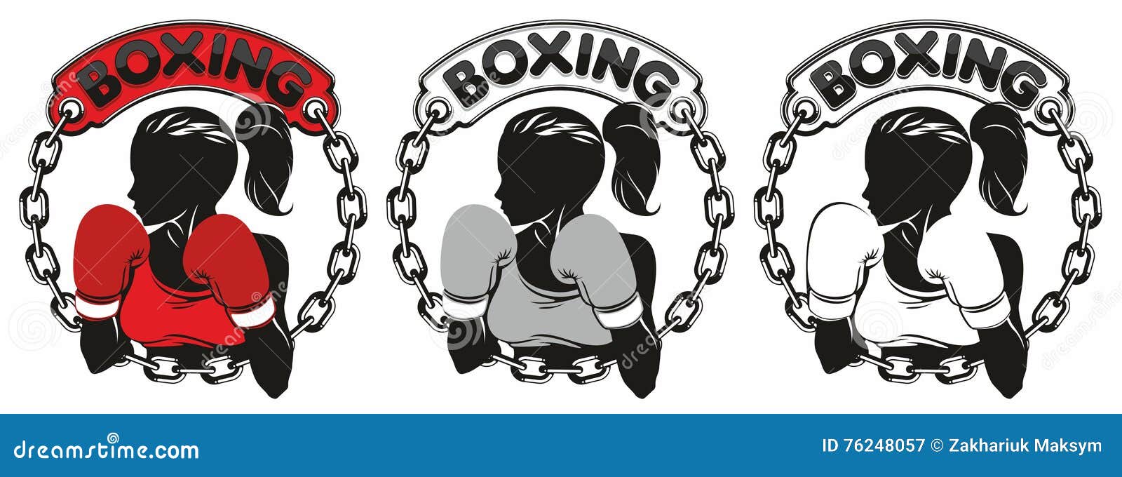 Logo del club di pugilato illustrazione vettoriale. Illustrazione di ...