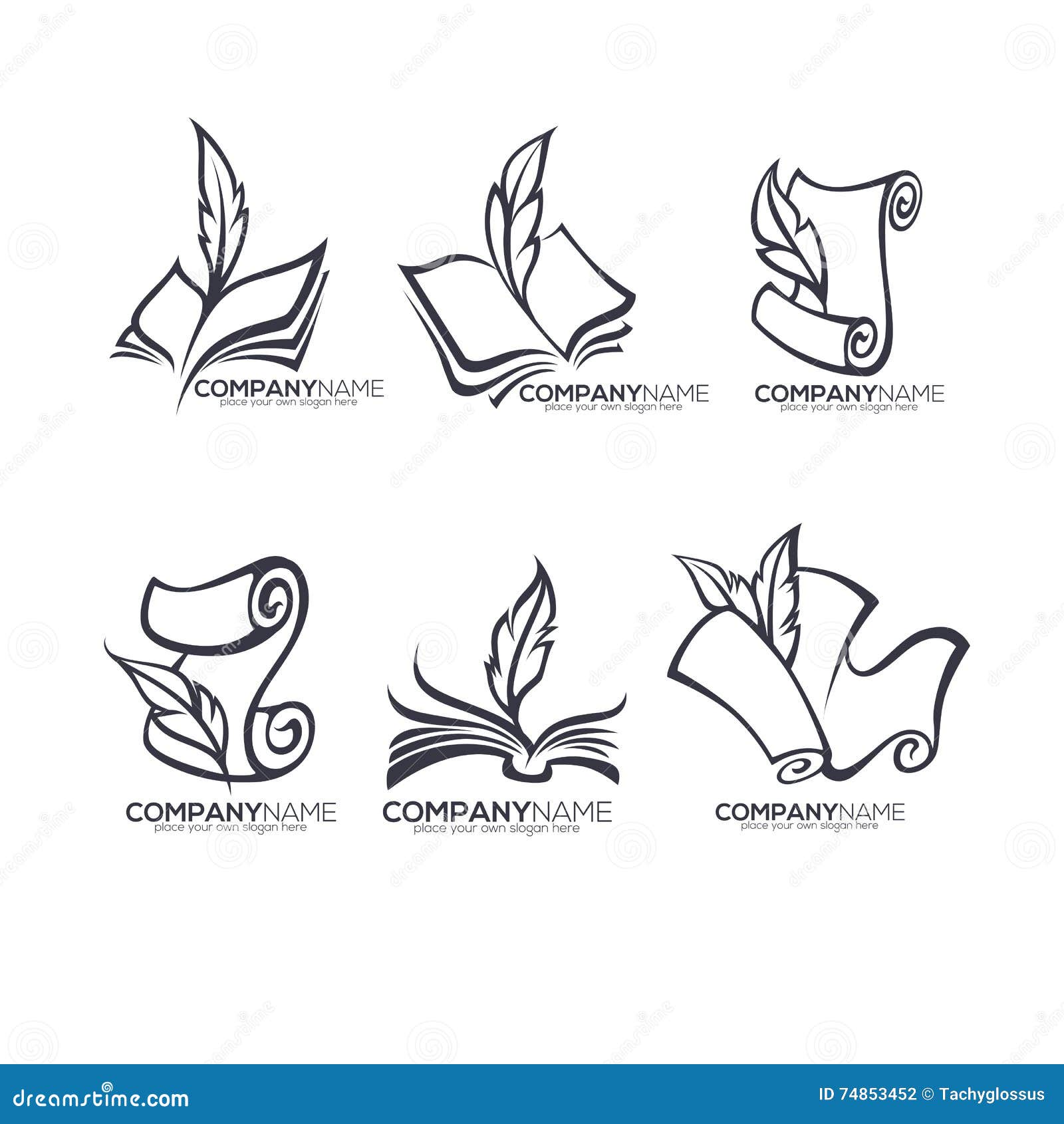 Logo del libro illustrazione vettoriale. Illustrazione di emblema ...