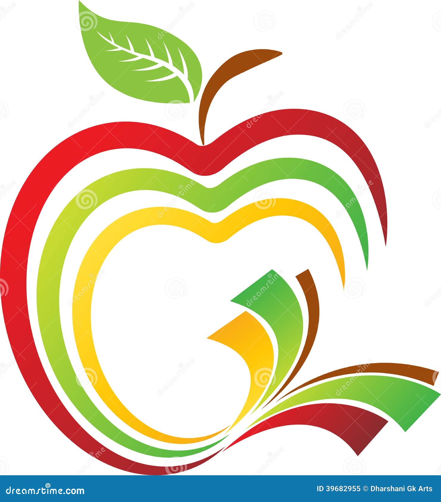 Logo del libro della mela illustrazione vettoriale. Illustrazione di ...