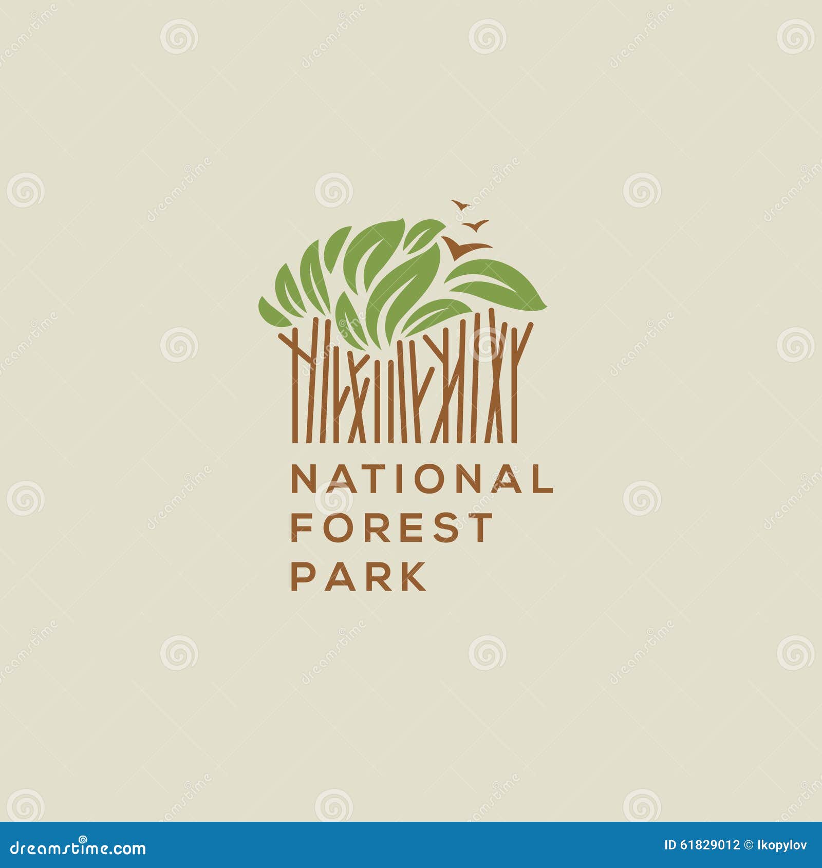 Logo Del Parco Nazionale Della Foresta Illustrazione Vettoriale ...