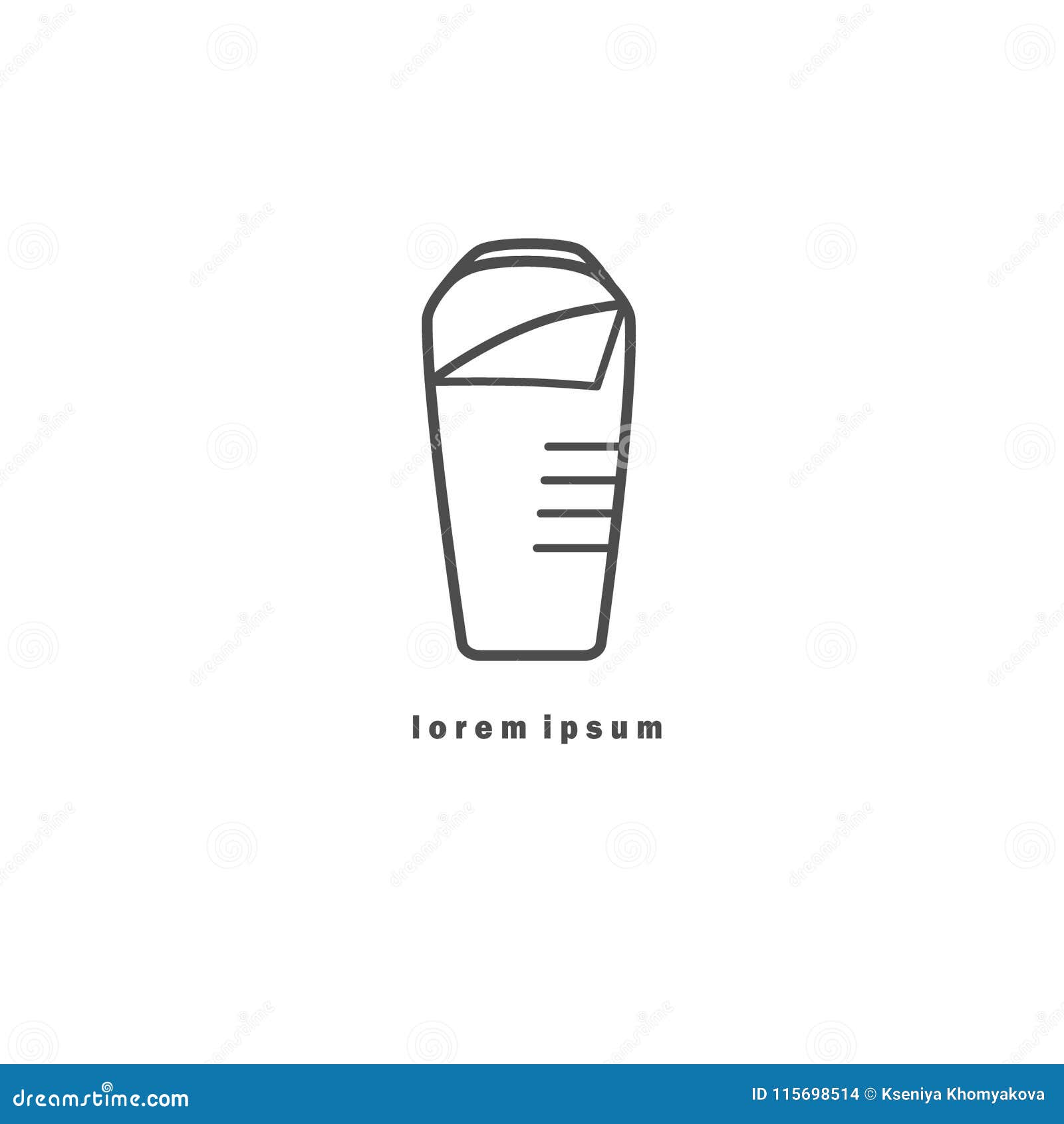 Logo del sacco a pelo illustrazione vettoriale. Illustrazione di ...