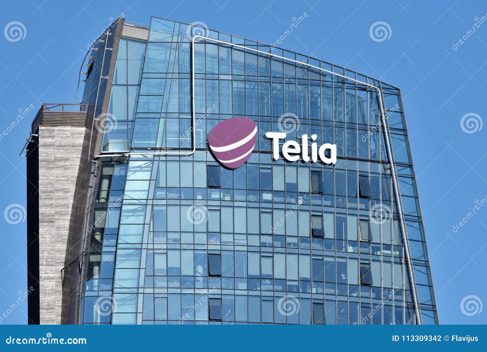 Logo Del Telio Su Una Costruzione Fotografia Editoriale - Immagine di ...