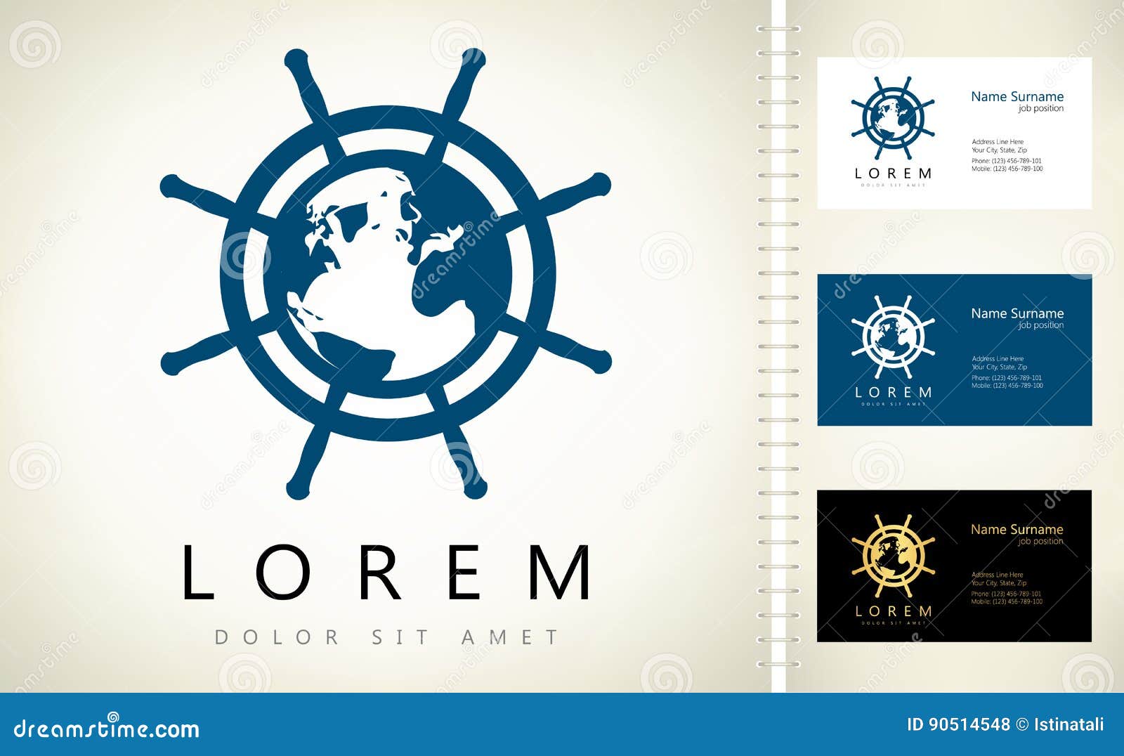 Logo del timone illustrazione vettoriale. Illustrazione di disegno ...