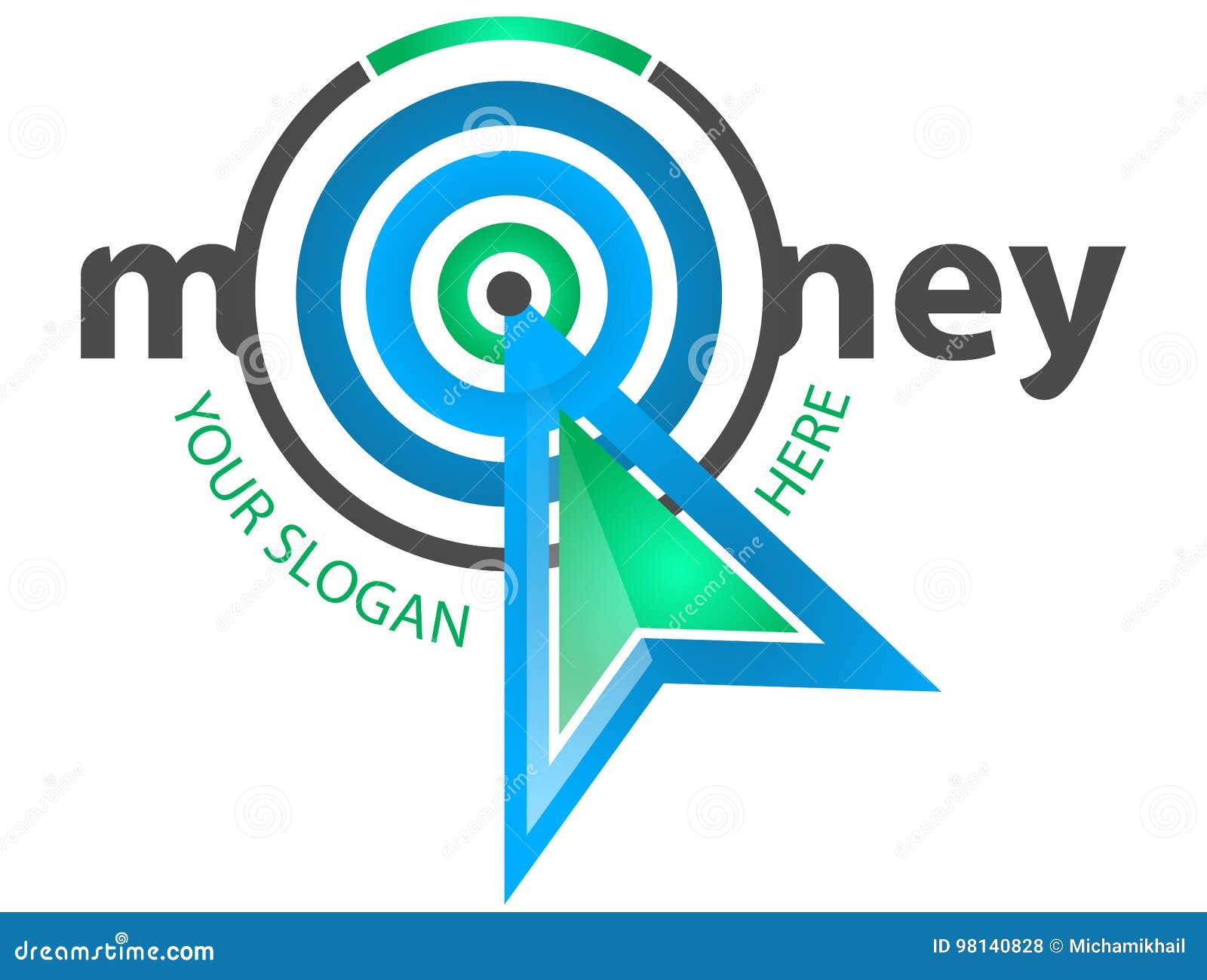 Logo del topo dei soldi illustrazione vettoriale. Illustrazione di ...