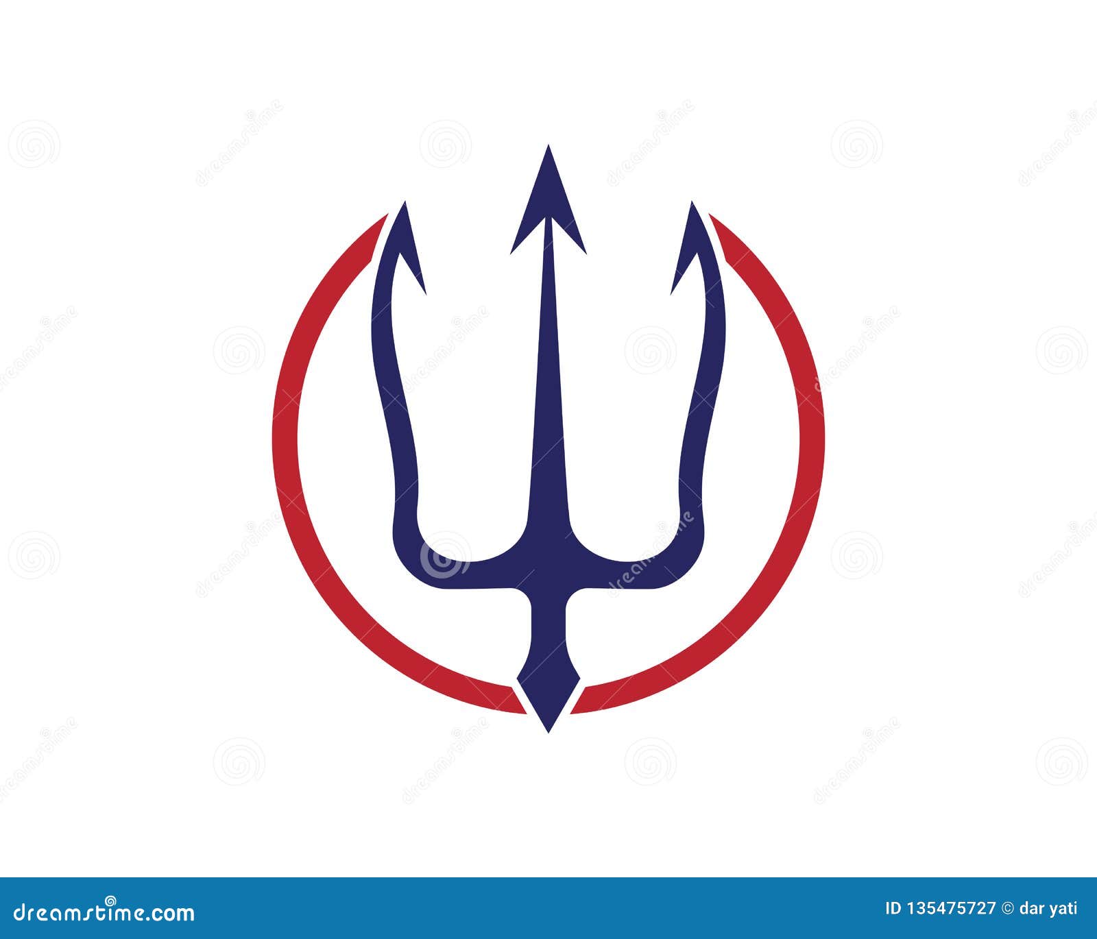 Logo Del Tridente E Modello Magici Di Simboli Illustrazione Vettoriale ...
