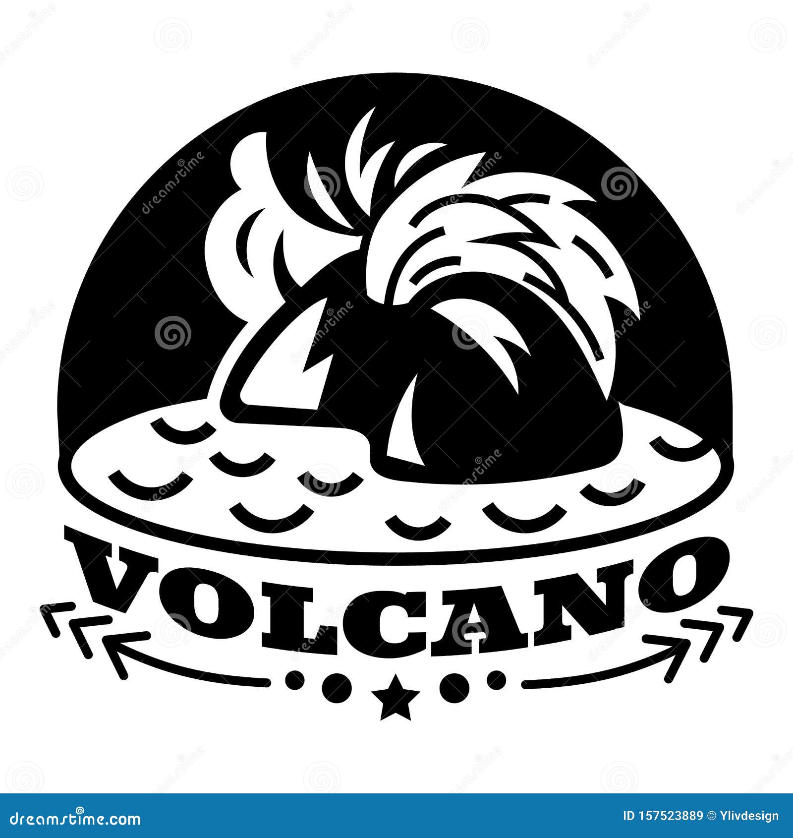Logo Del VolcÃ¡n, Estilo Simple Ilustración del Vector - Ilustración de ...