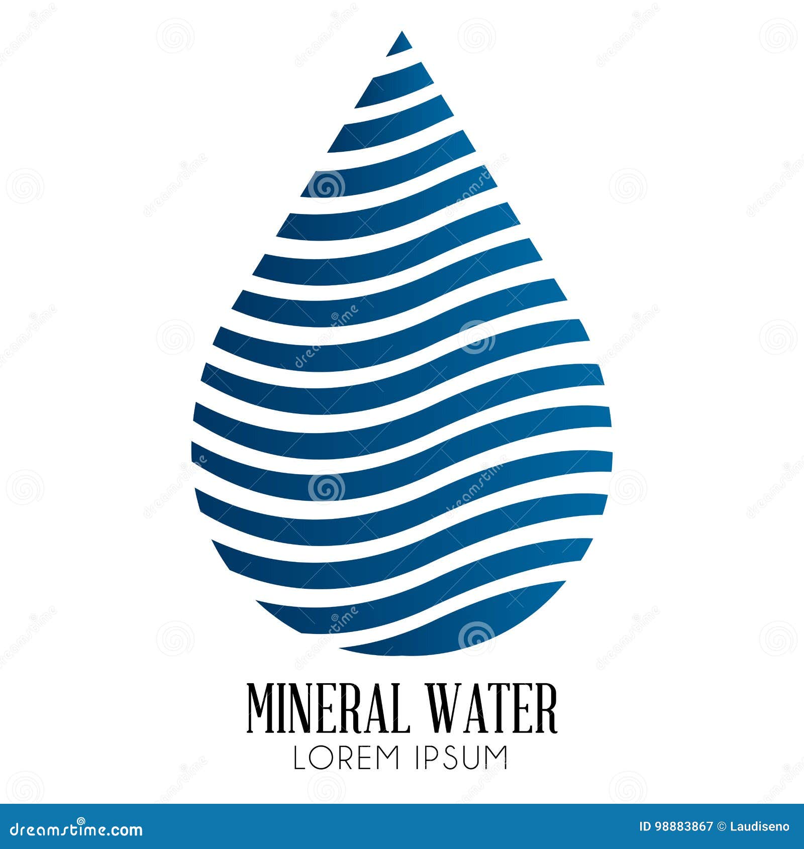 Logo dell'acqua minerale illustrazione vettoriale. Illustrazione di ...