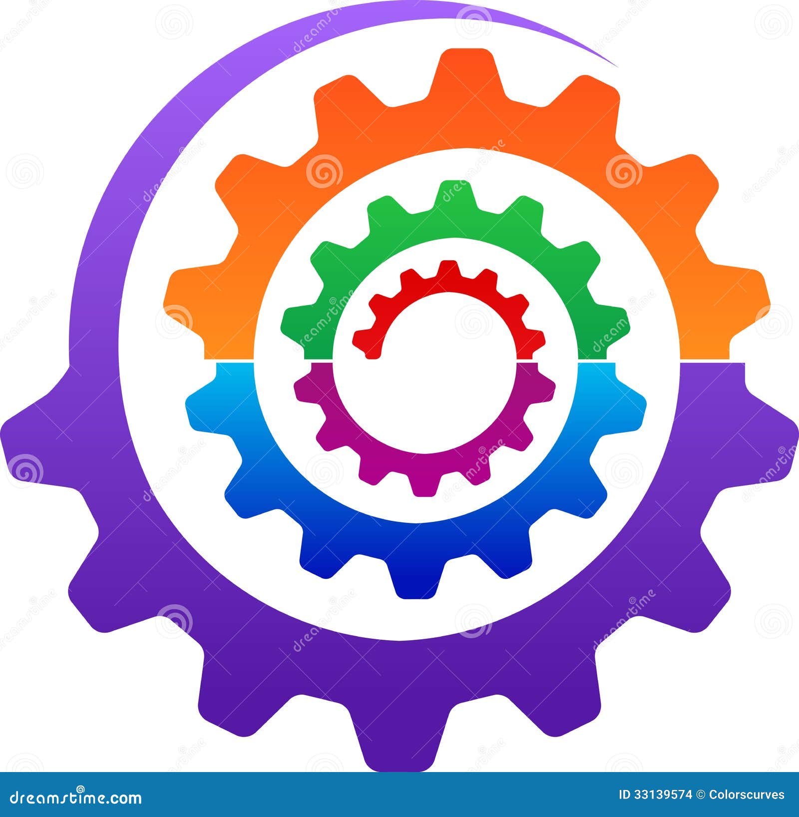 Logo dell'ingranaggio illustrazione vettoriale. Illustrazione di ...