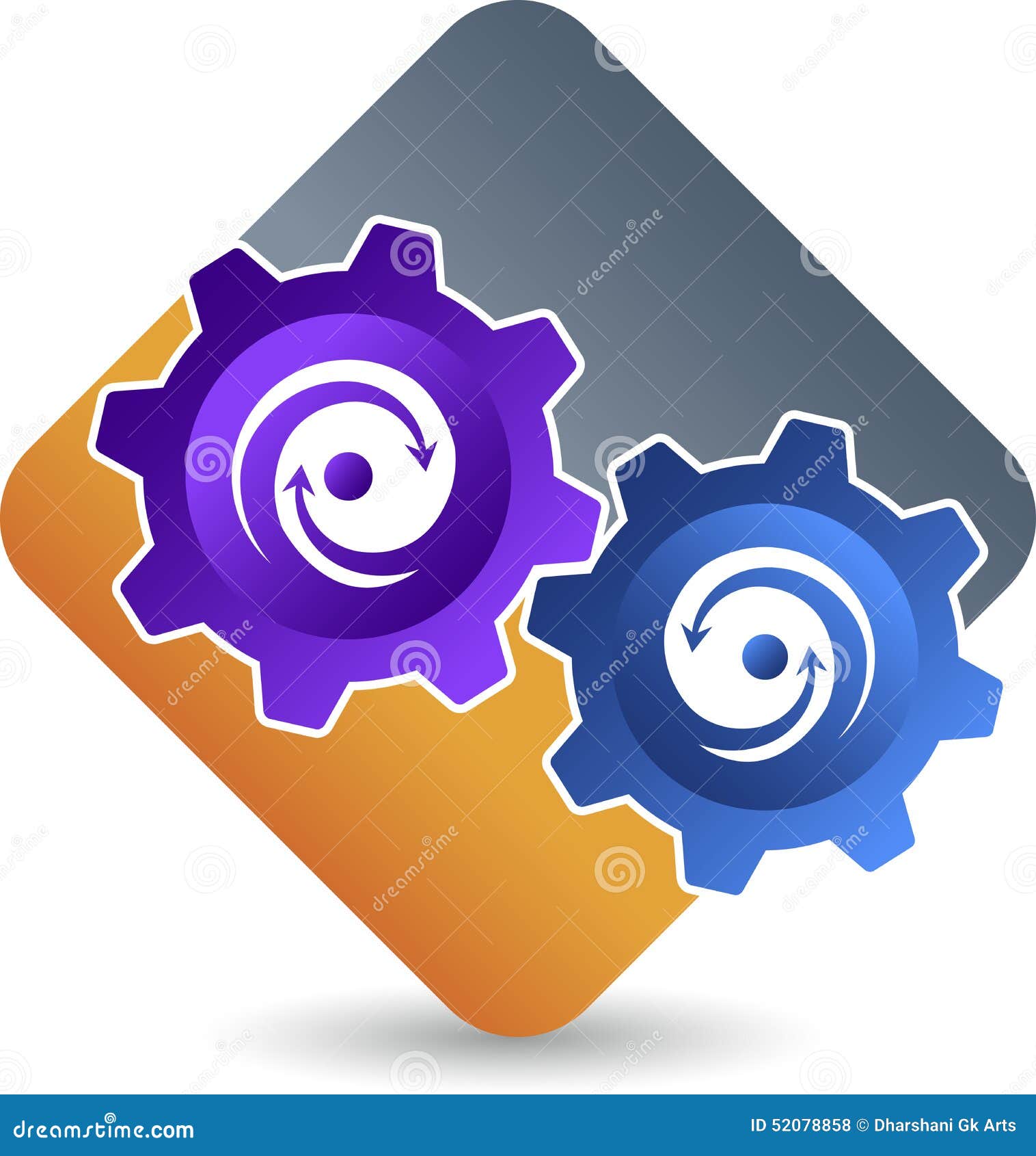 Logo dell'ingranaggio illustrazione vettoriale. Illustrazione di ...