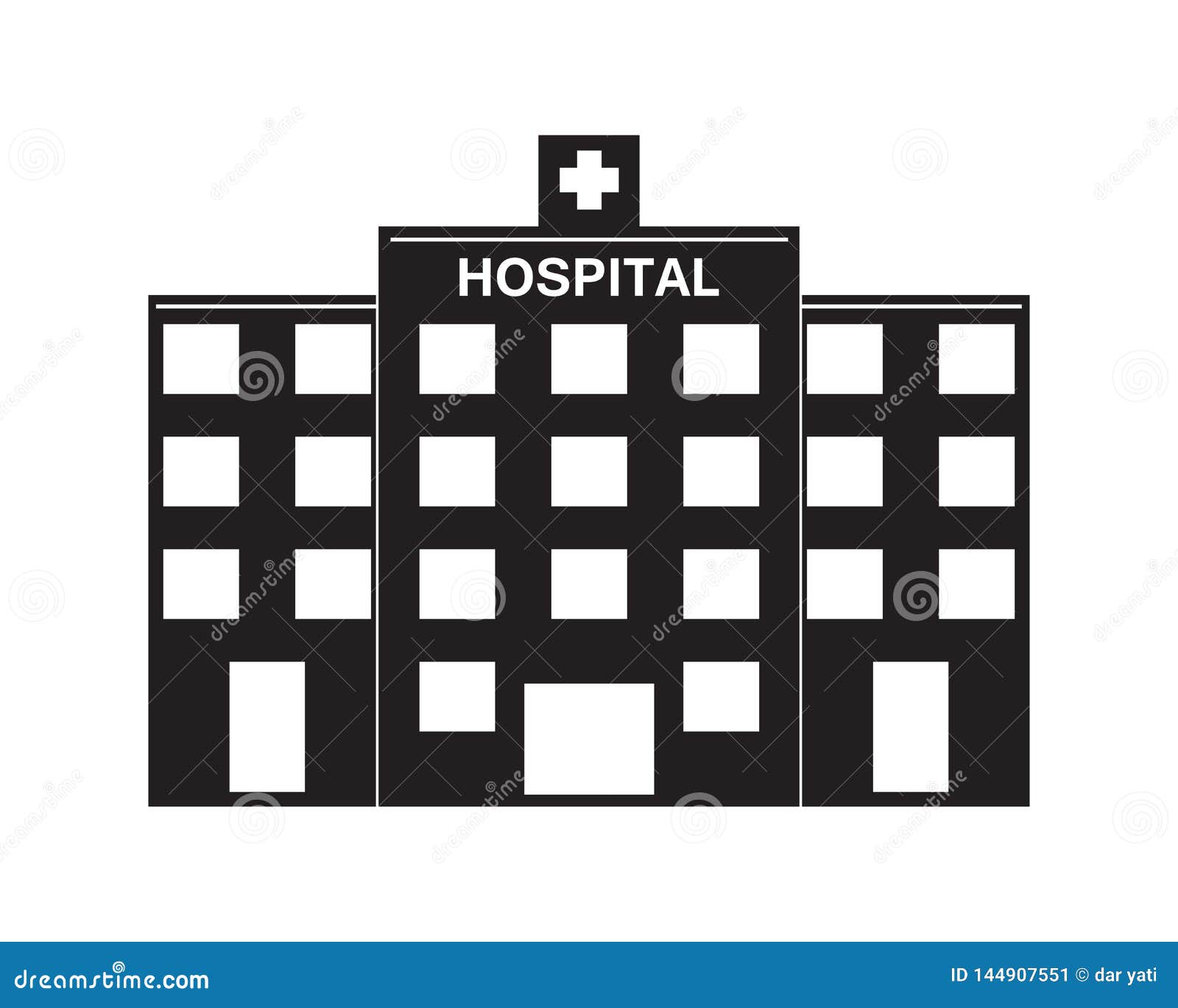 Logo Dell'ospedale E Modello Di Simboli Illustrazione Vettoriale ...