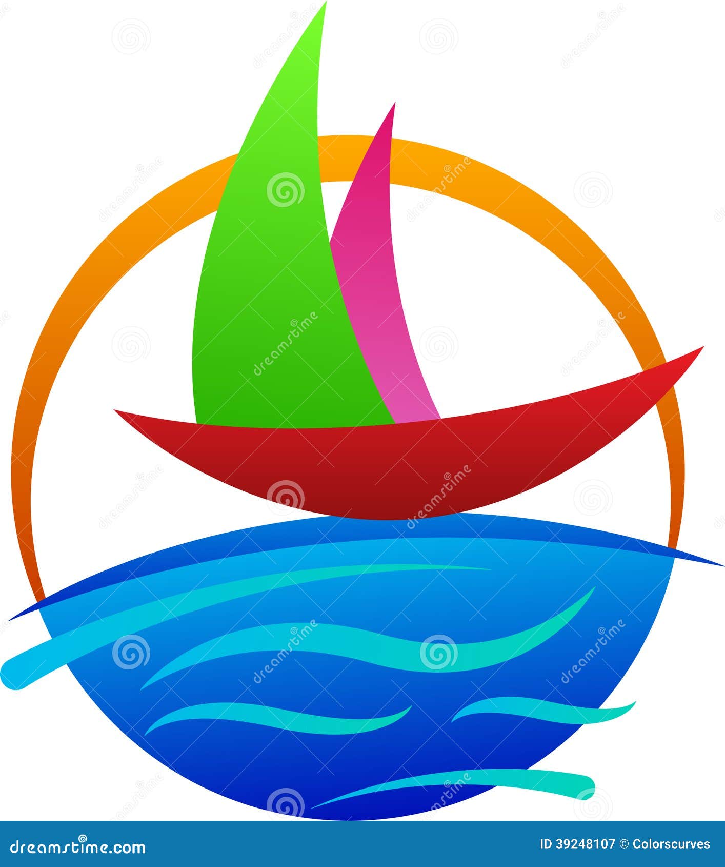 Logo della barca illustrazione vettoriale. Illustrazione di crociera ...