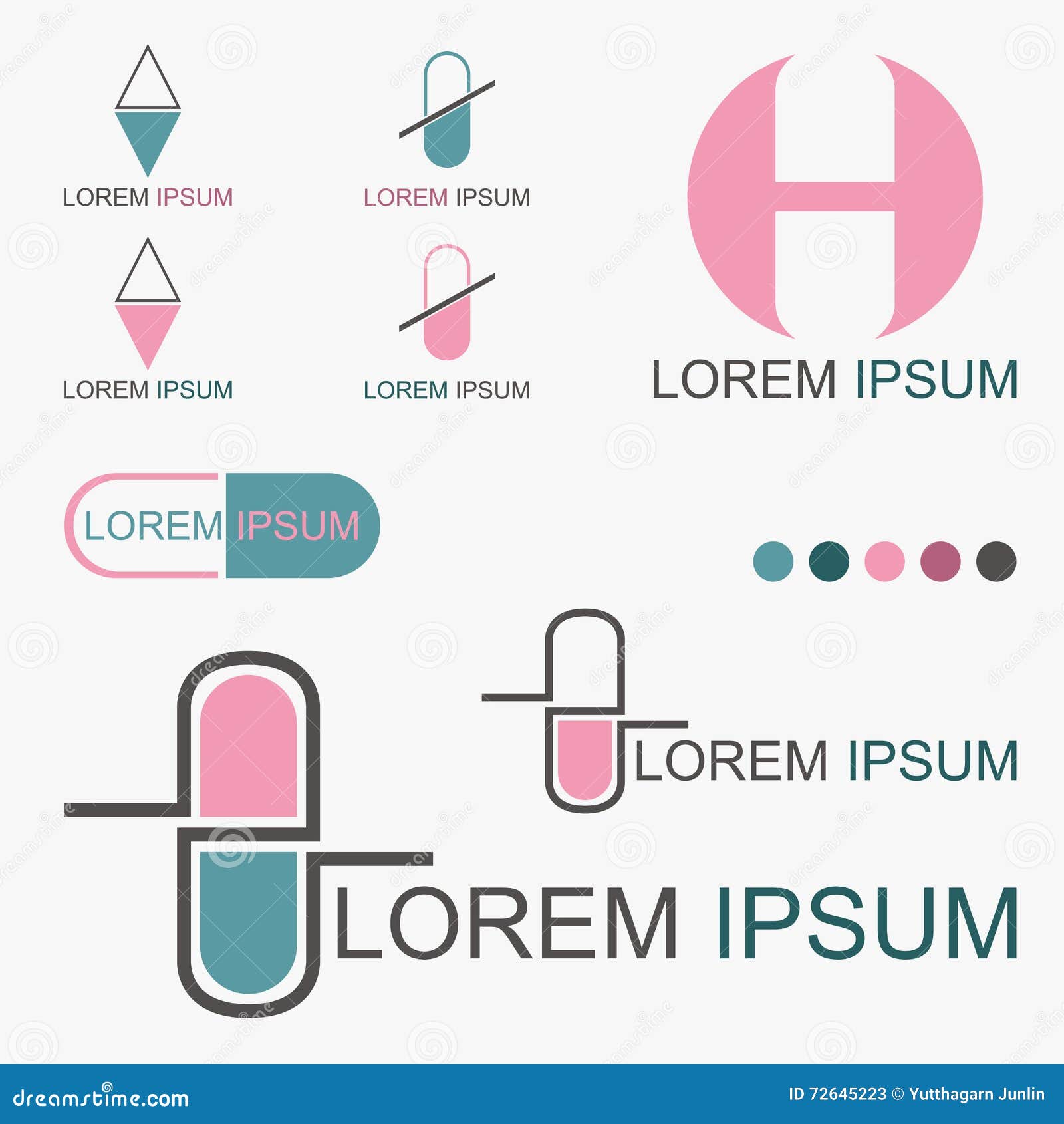 Logo della capsula illustrazione vettoriale. Illustrazione di elemento ...