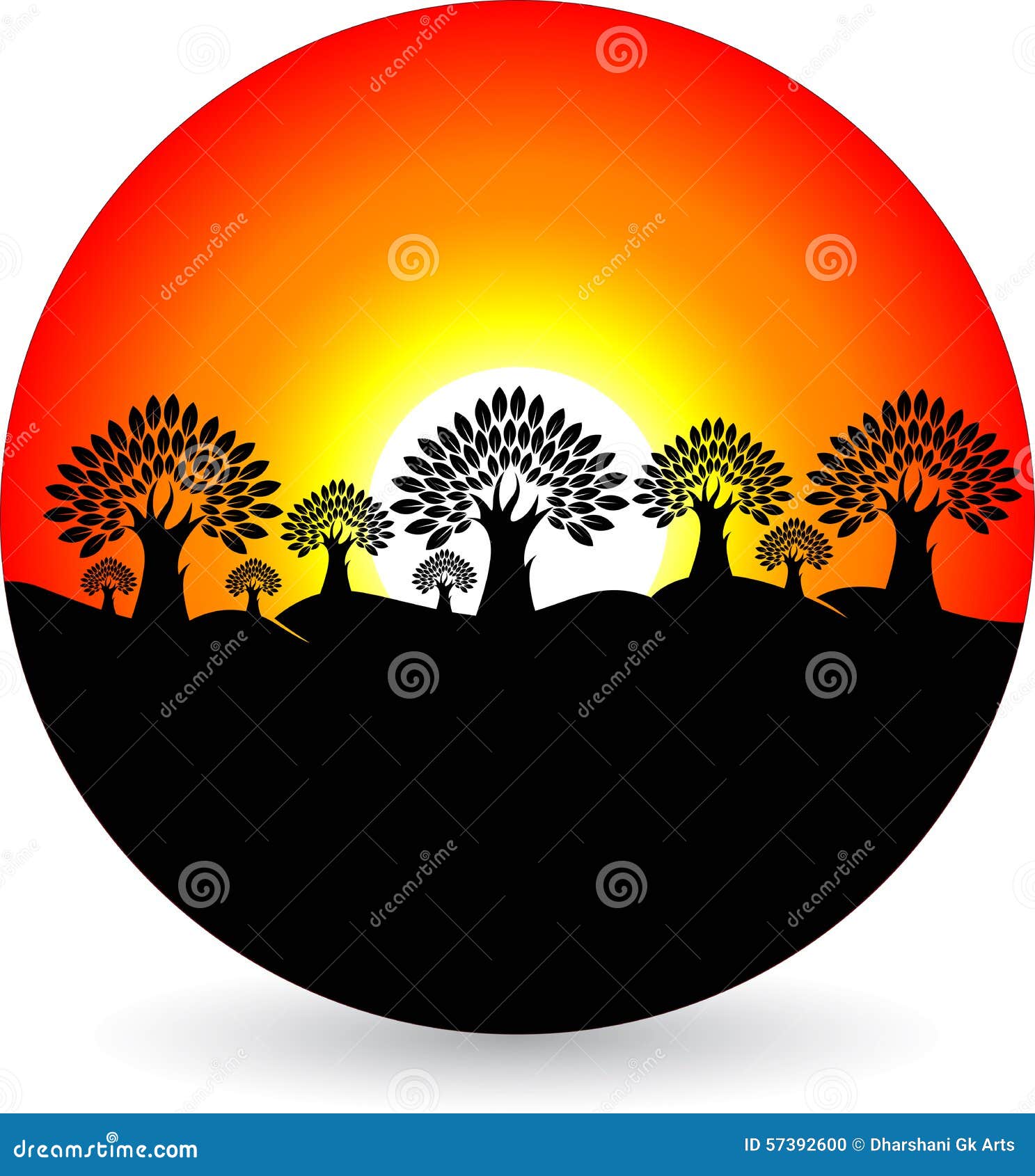 Logo della foresta illustrazione vettoriale. Illustrazione di foresta ...