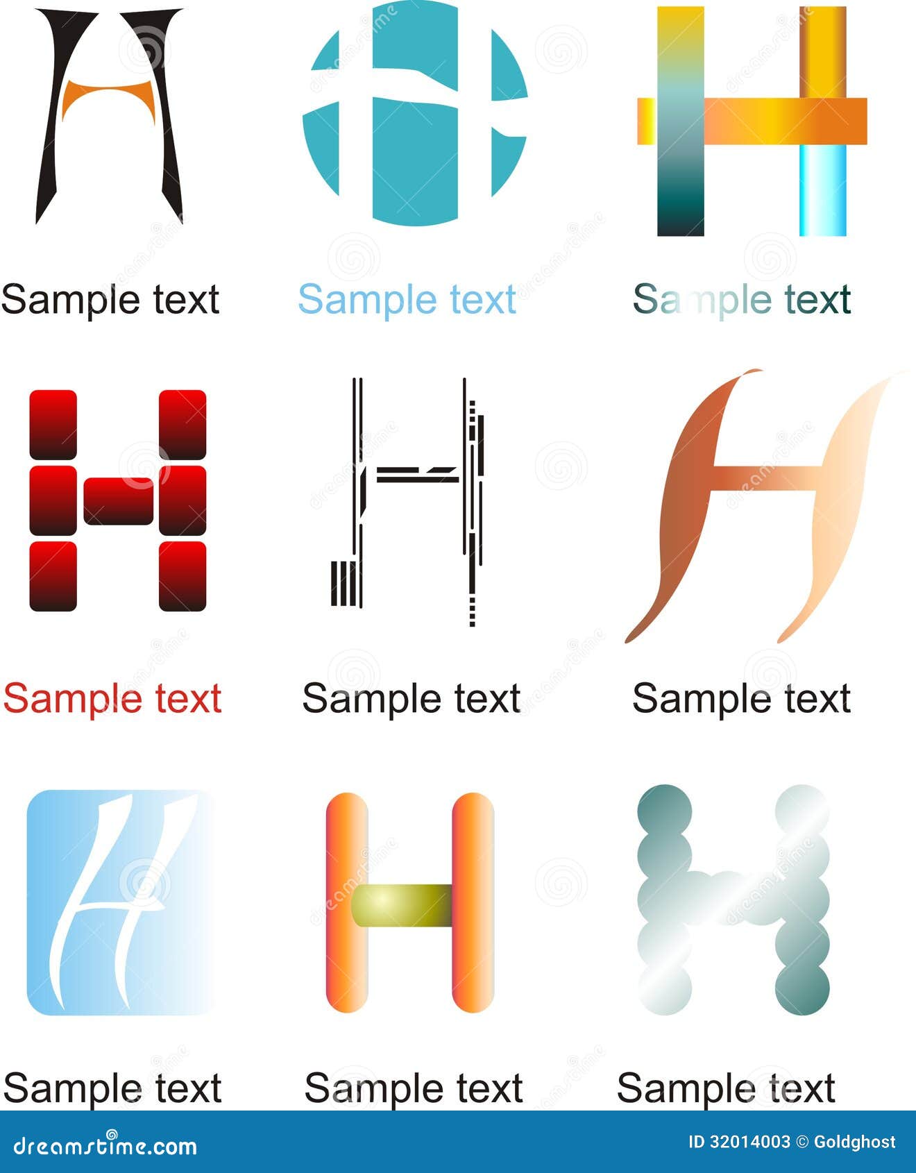 Logo della lettera H illustrazione vettoriale. Illustrazione di ...