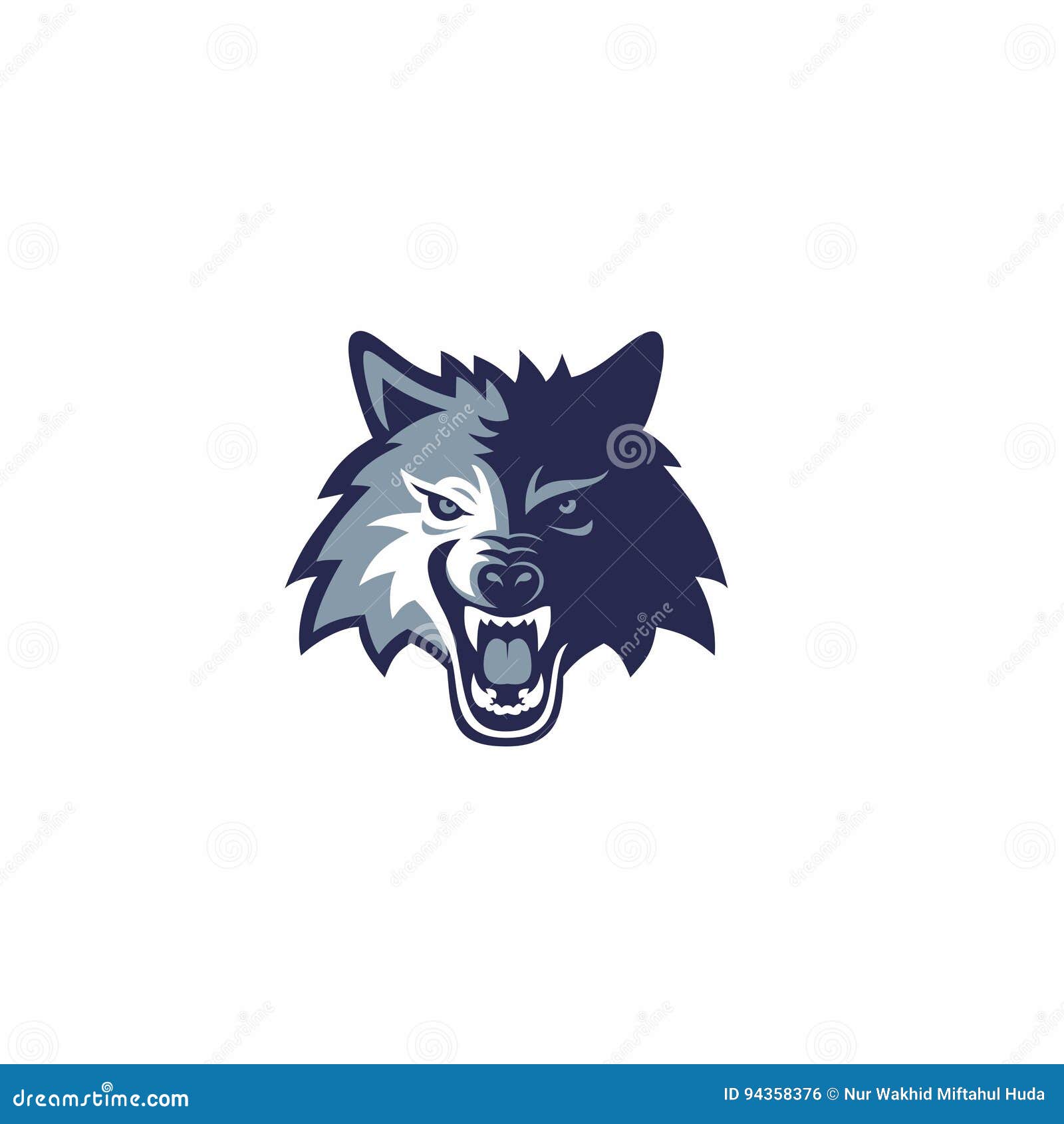 Logo Della Mascotte Del Lupo Illustrazione di Stock - Illustrazione di ...