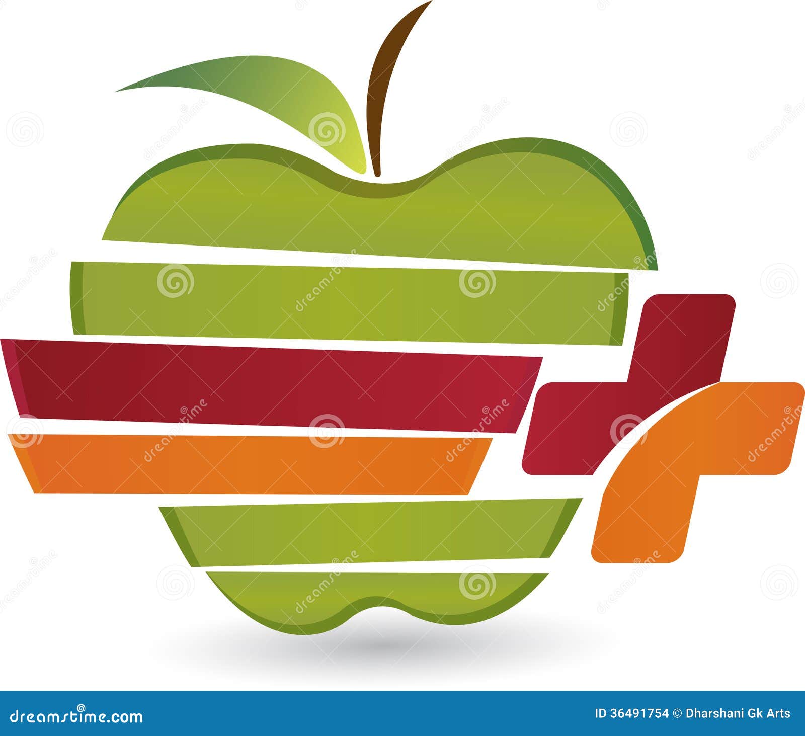 Logo della mela di cura illustrazione vettoriale. Illustrazione di ...