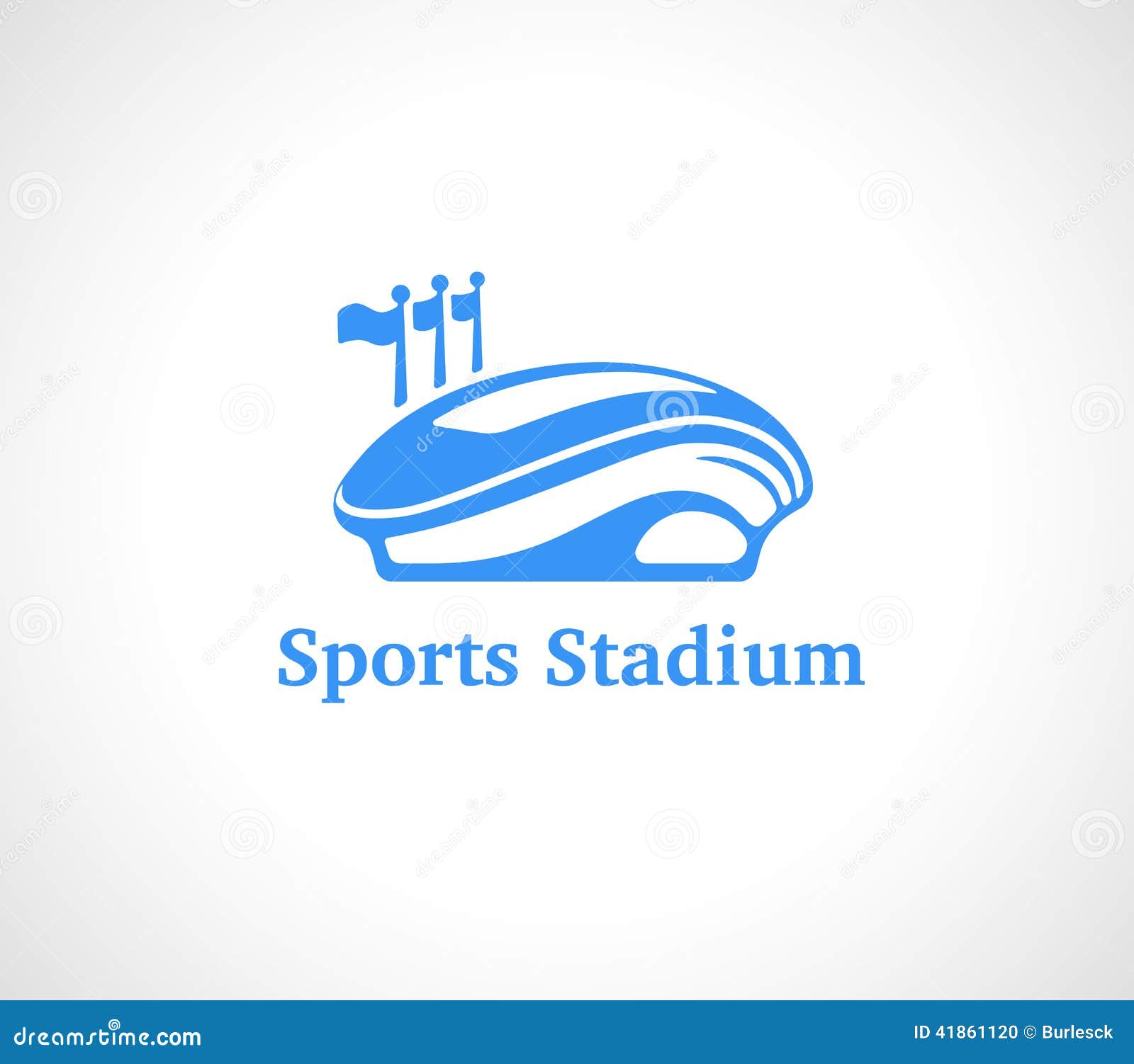 Logo Dello Stadio Di Sport in Blu Illustrazione Vettoriale ...