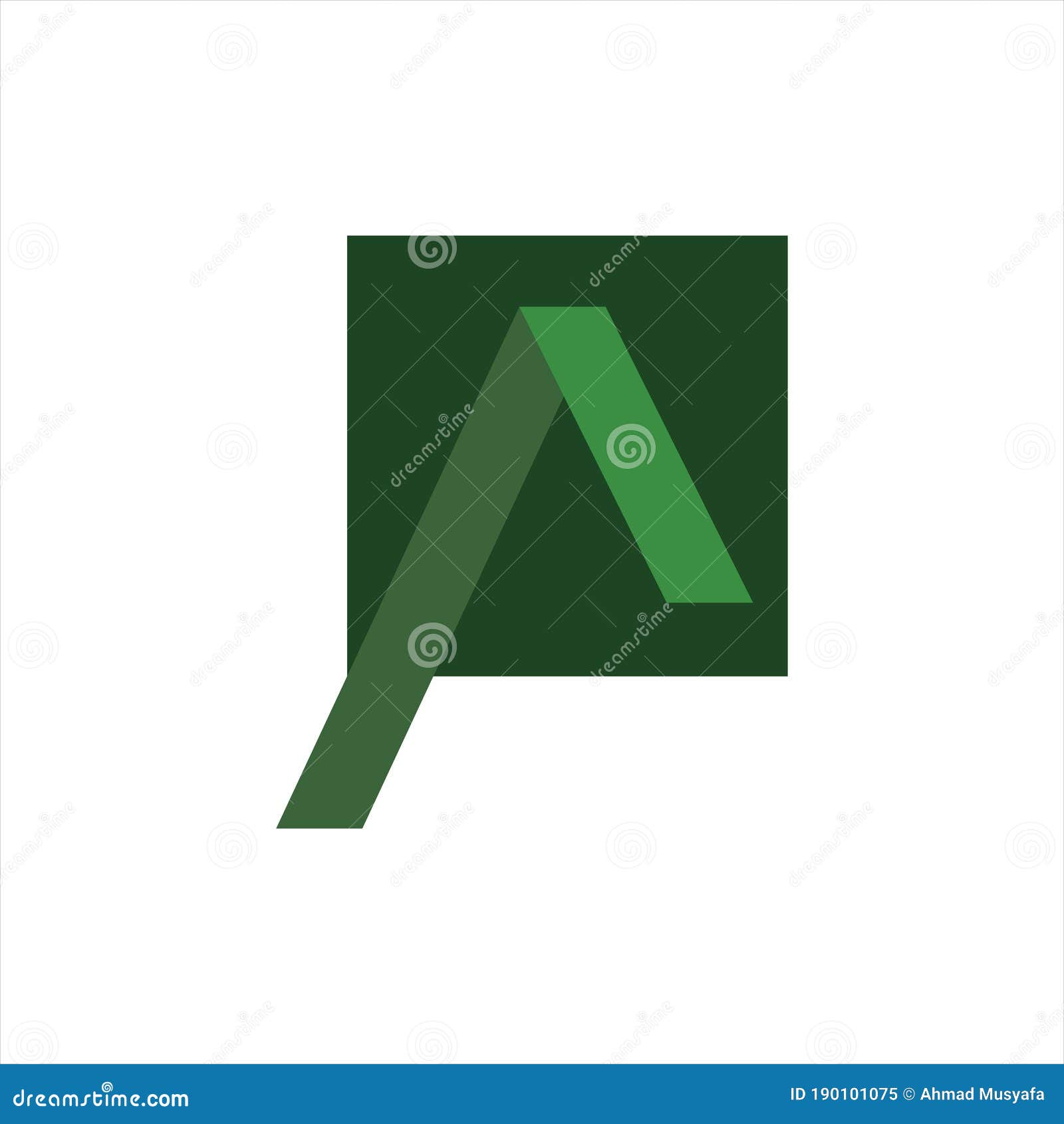 Green Rectangle a Unique stock vector. Illustration of identity - 190101075