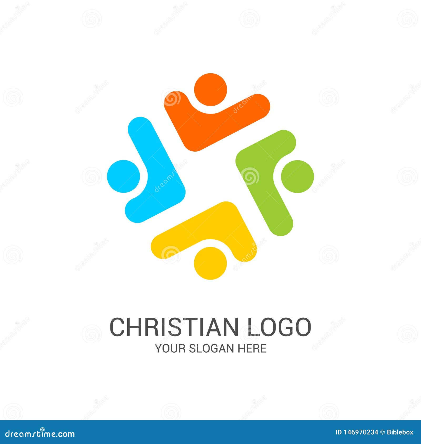 Logo Depicting A Hug With Hands And A Heart On A Round Background ...