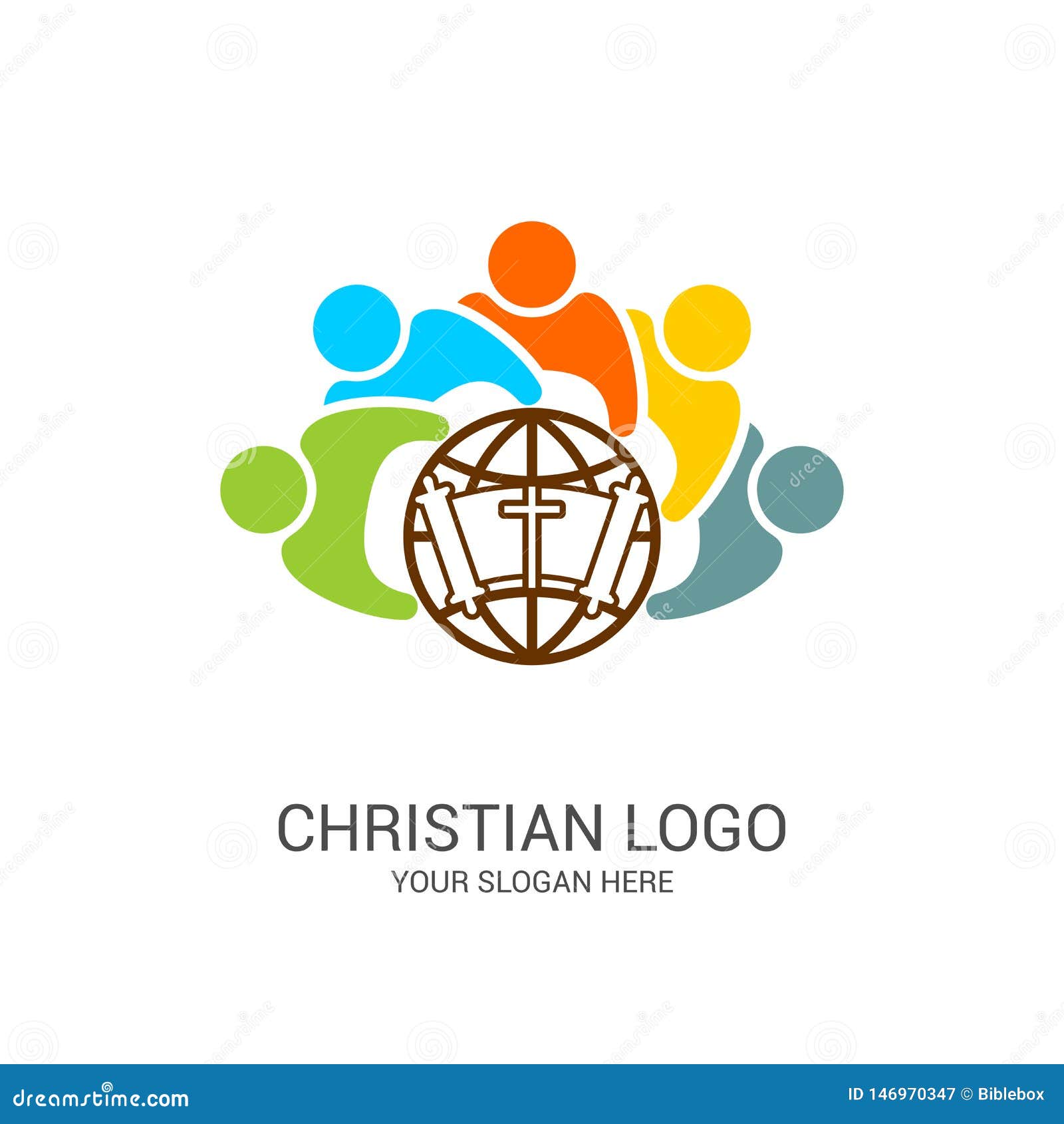 Logo Depicting Unity, Community, Help and Support Stock Vector ...