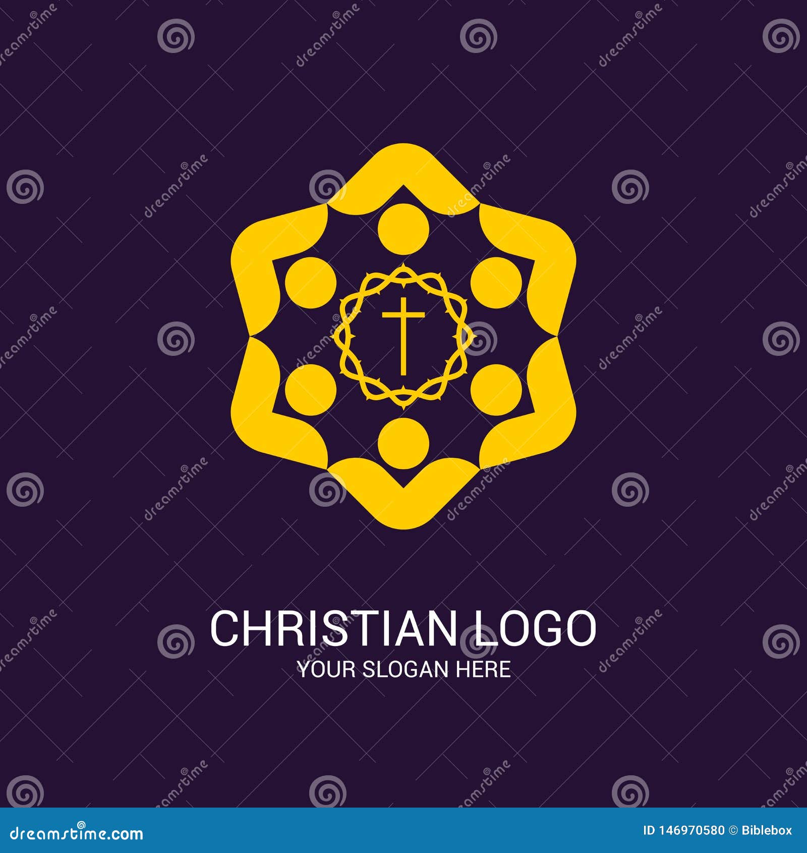 Logo Depicting Unity, Community, Help and Support Stock Vector ...