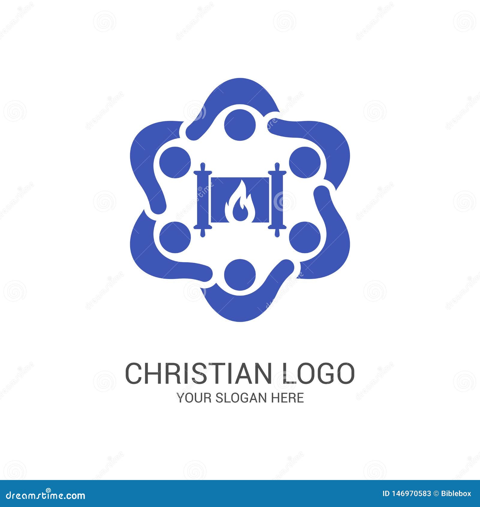 Logo Depicting Unity, Community, Help and Support Stock Vector ...