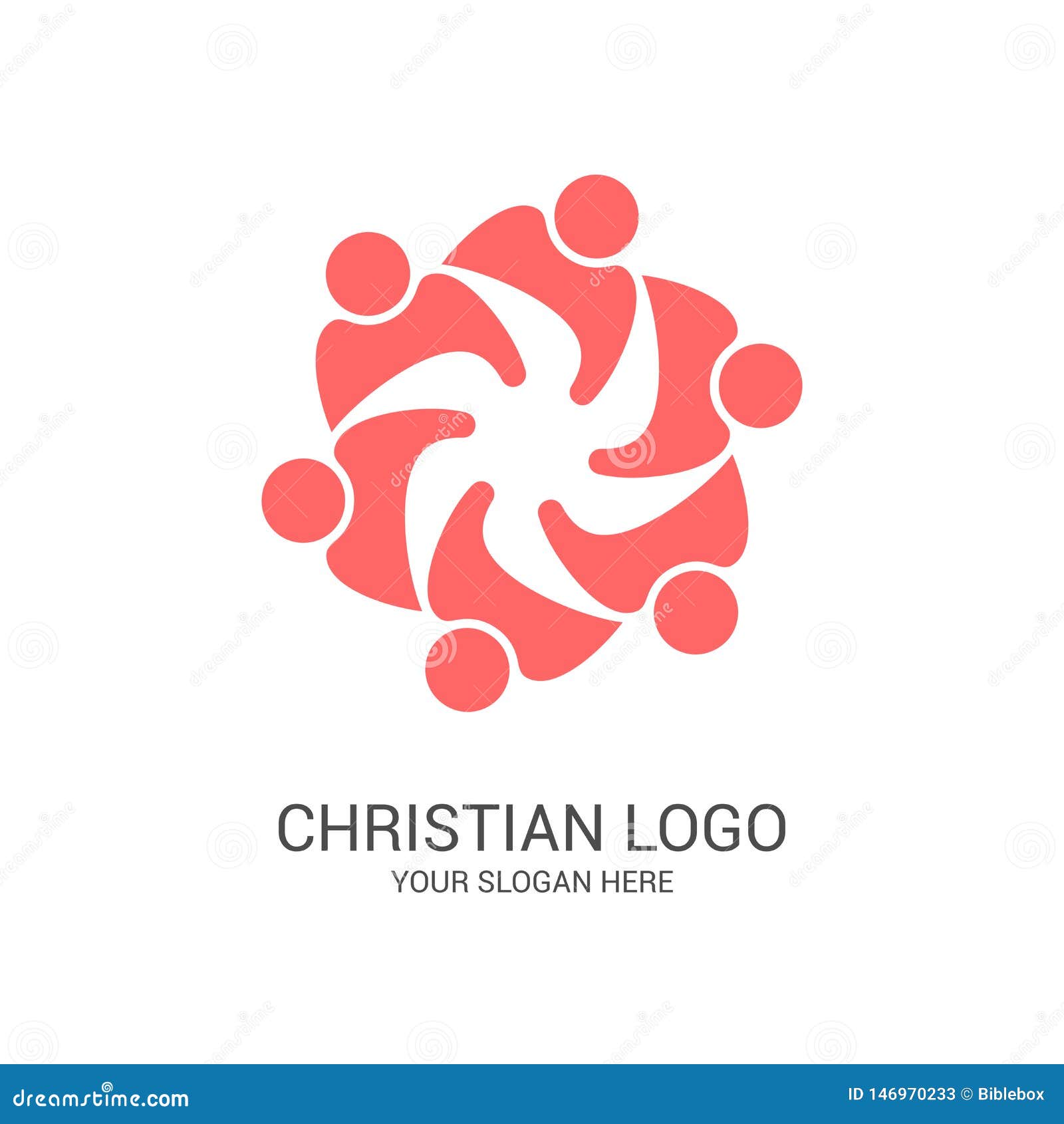 Logo Depicting Unity, Community, Help and Support Stock Vector ...