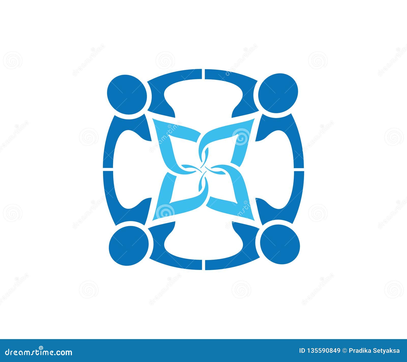 A Teamwork or Cooperation Logo for Businesses and Services Stock ...