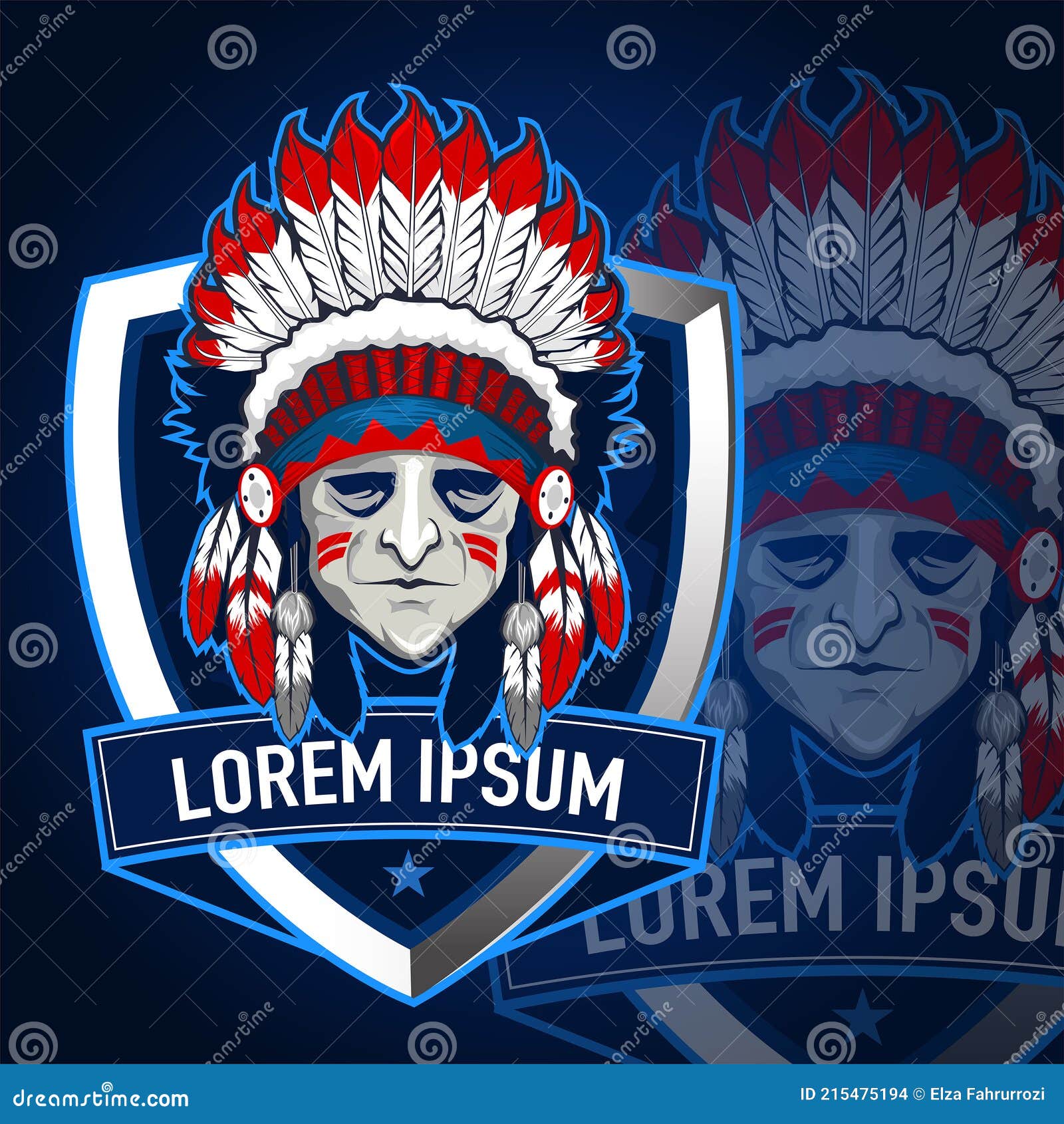 Logo Deportivo Indio En Vector Ilustración del Vector - Ilustración de ...