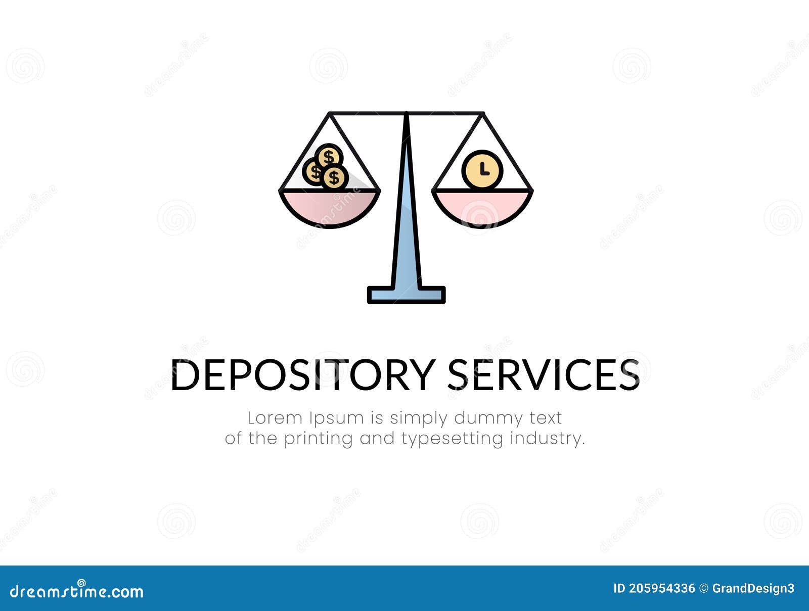 Depository Services Logo. Vector Illustration. Royalty-Free Cartoon ...