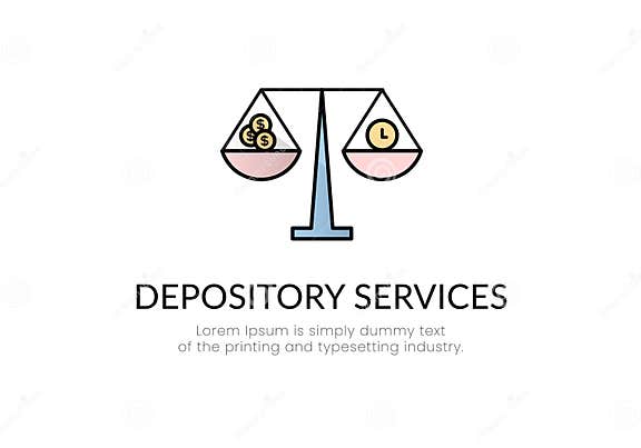 Logo. Depository Services. Logo with Image of Balance Stock ...