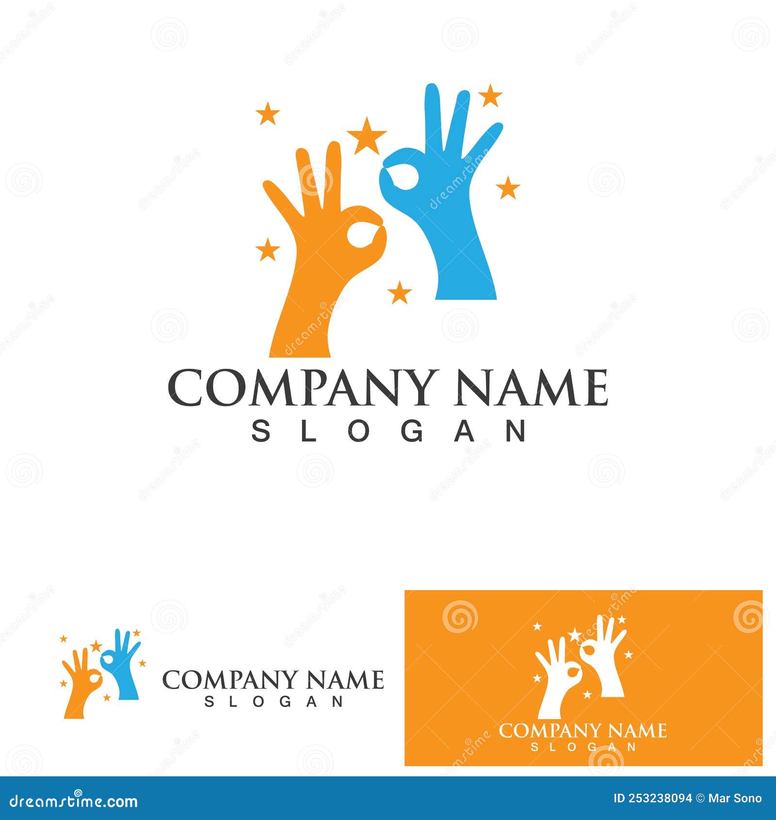 Logo Der Hand Und Symbol-Vektor-Vorlage Vektor Abbildung - Illustration ...