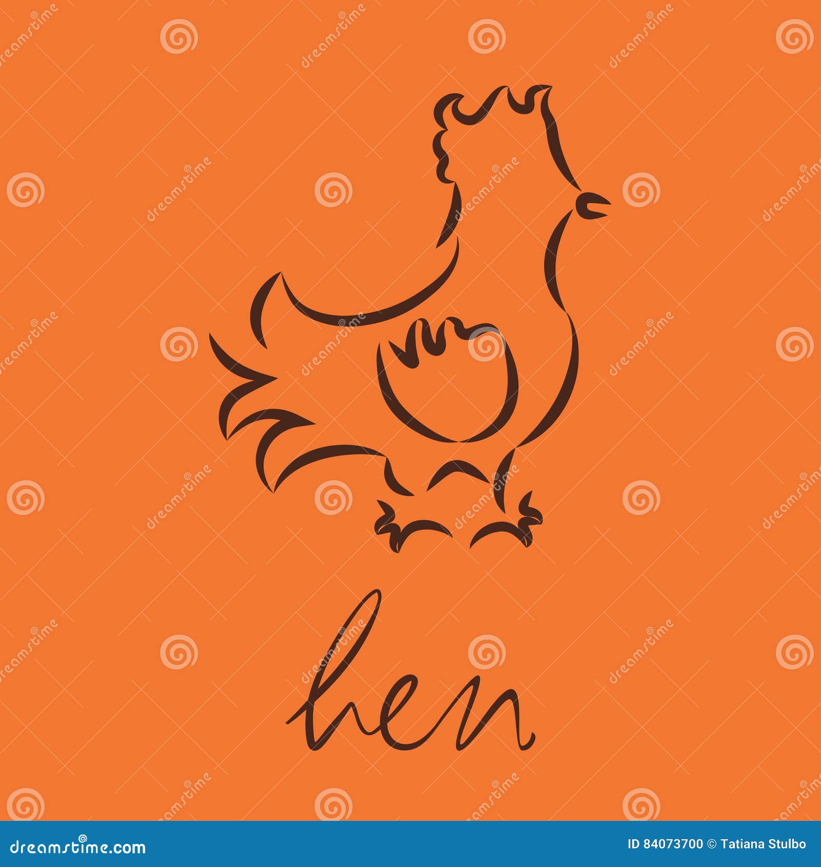 Logo der Henne vektor abbildung. Illustration von aufkleber - 84073700