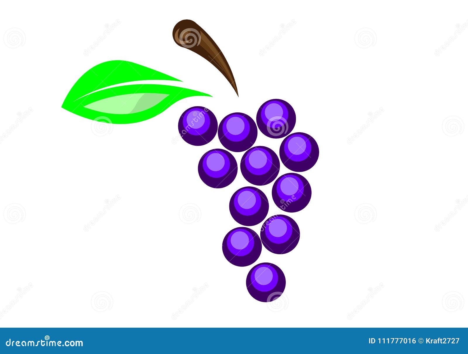 Logo Der Trauben in Einem Flachen Design Vektor Abbildung ...